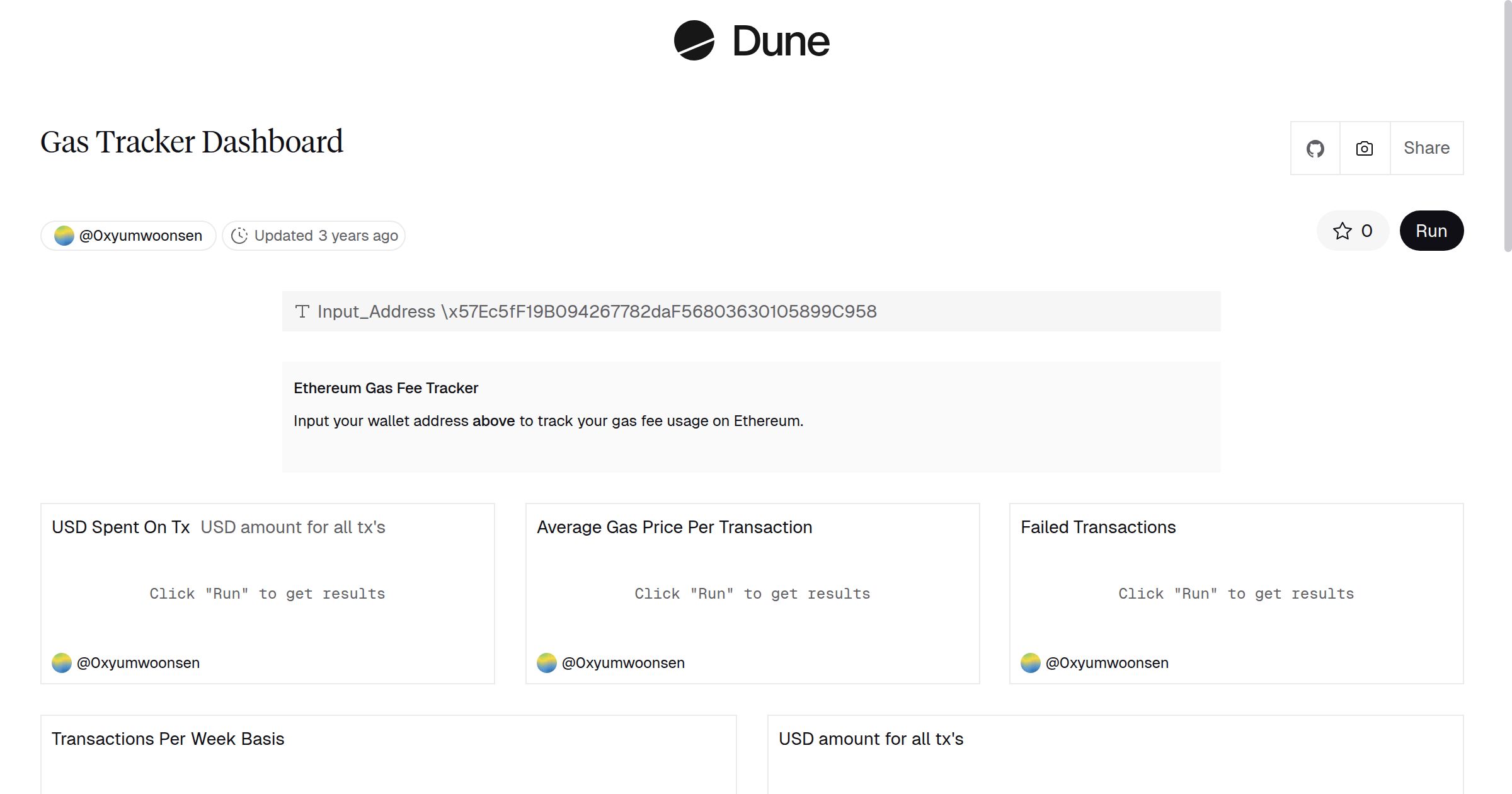 Gas Tracker Dashboard