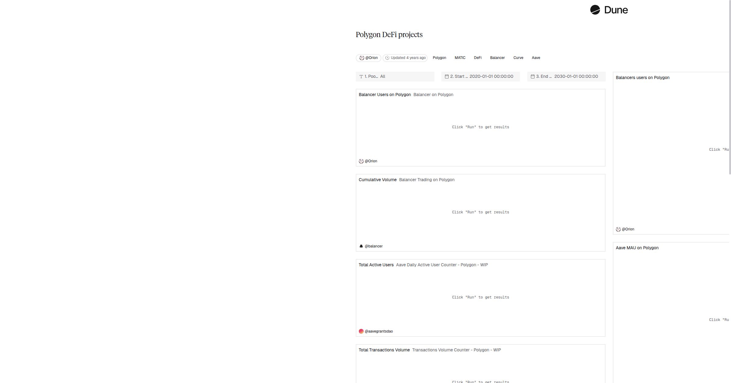 Polygon DeFi projects