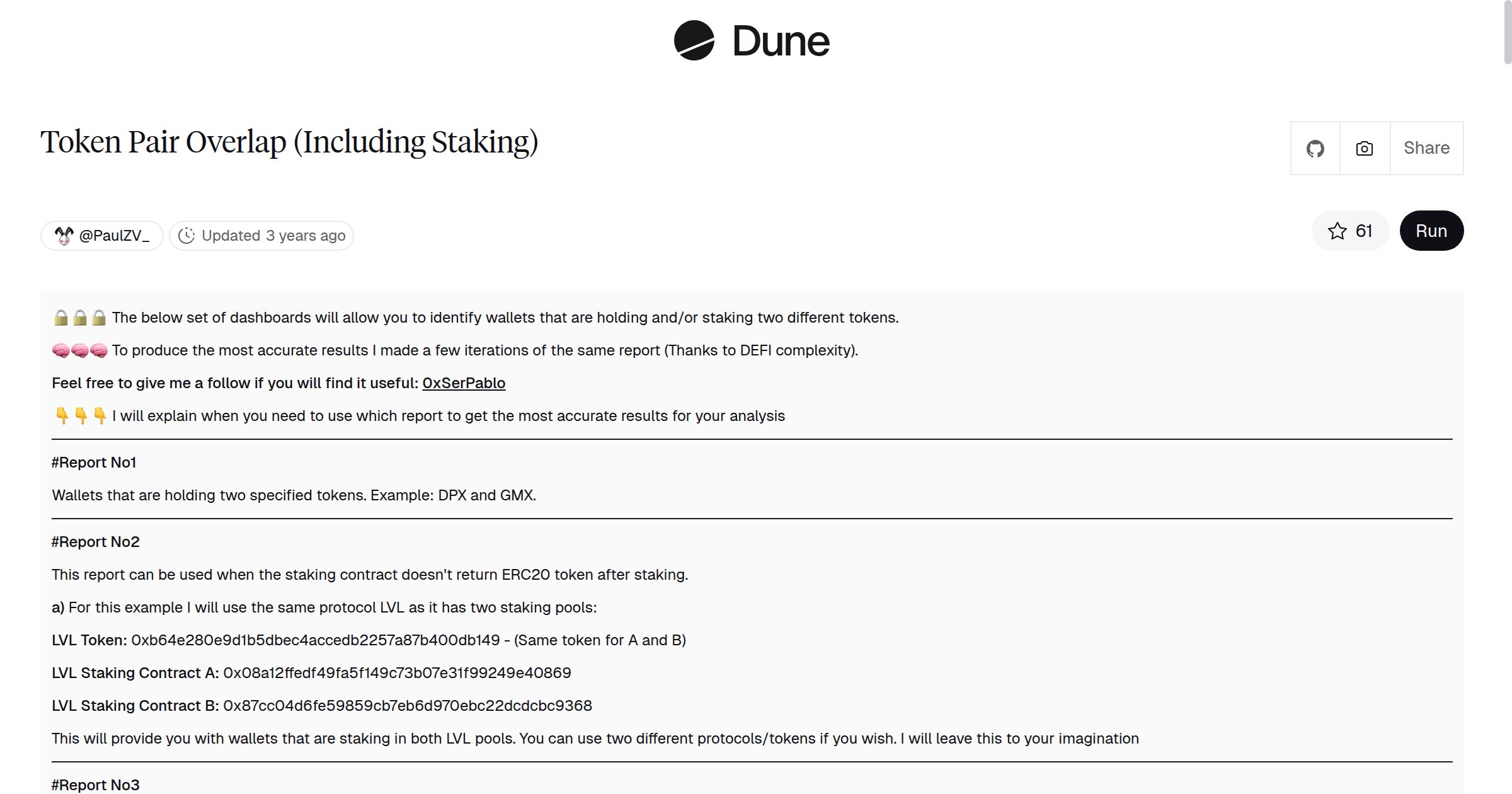 Token Pair Overlap (Including Staking)