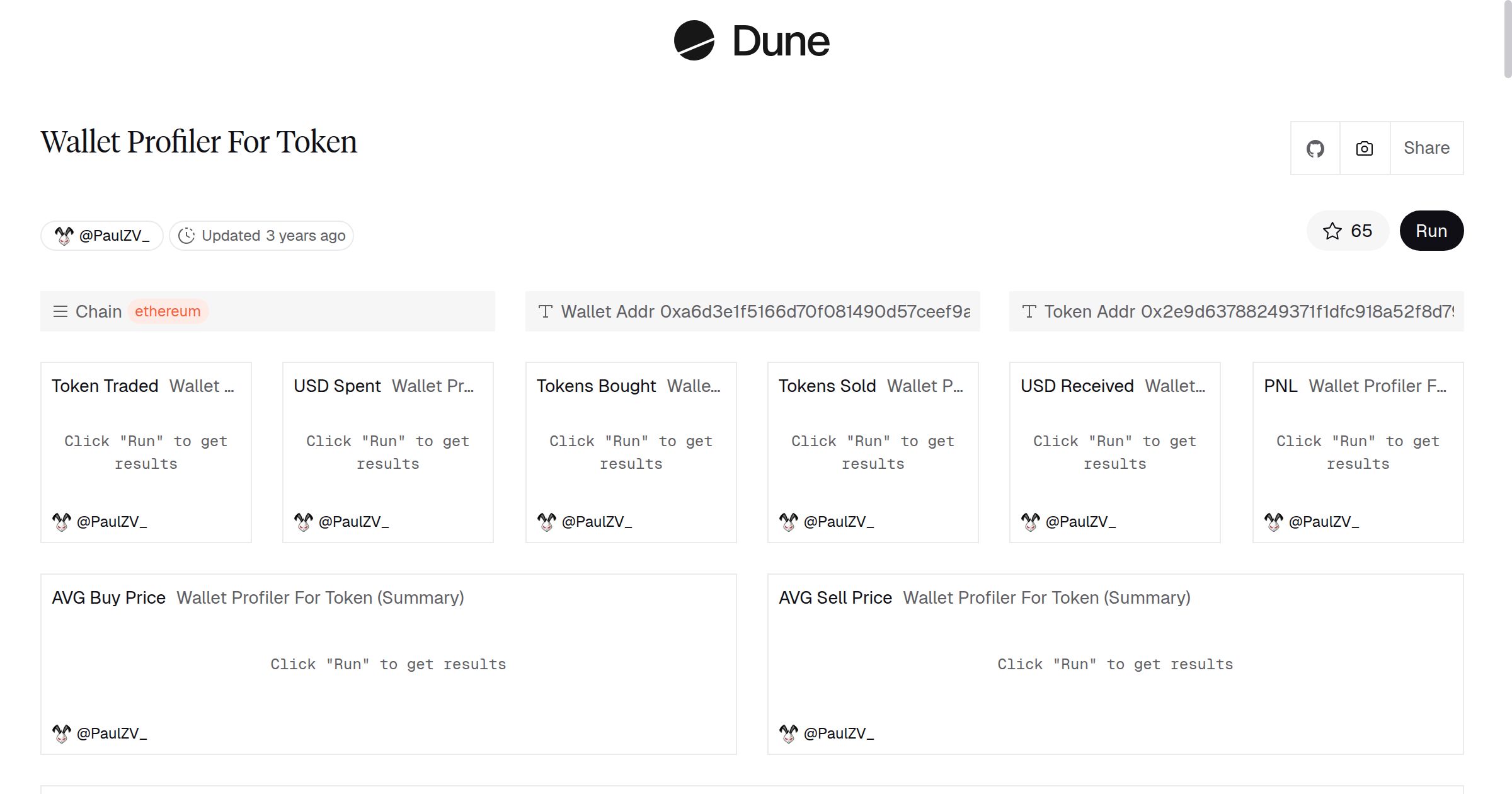 Wallet Profiler For Token