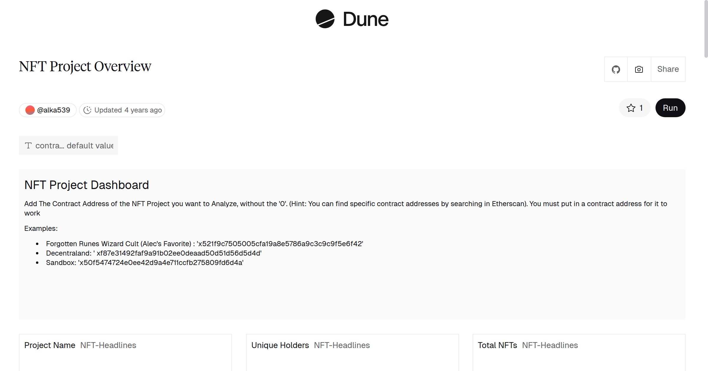 NFT Project Overview