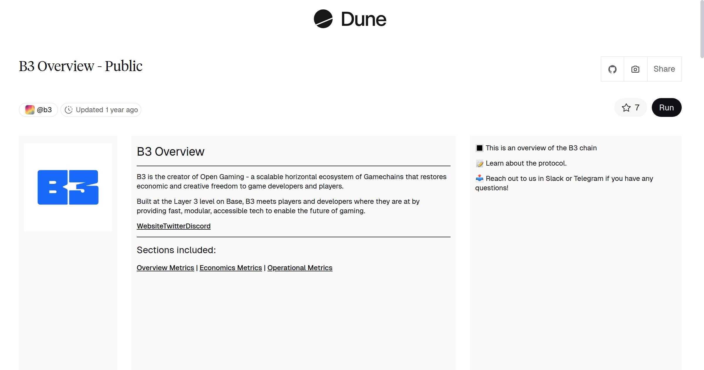 B3 Overview - Public