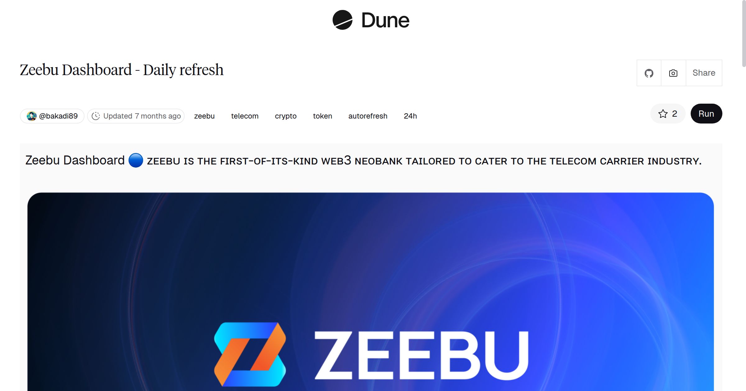 Zeebu Dashboard - Daily refresh