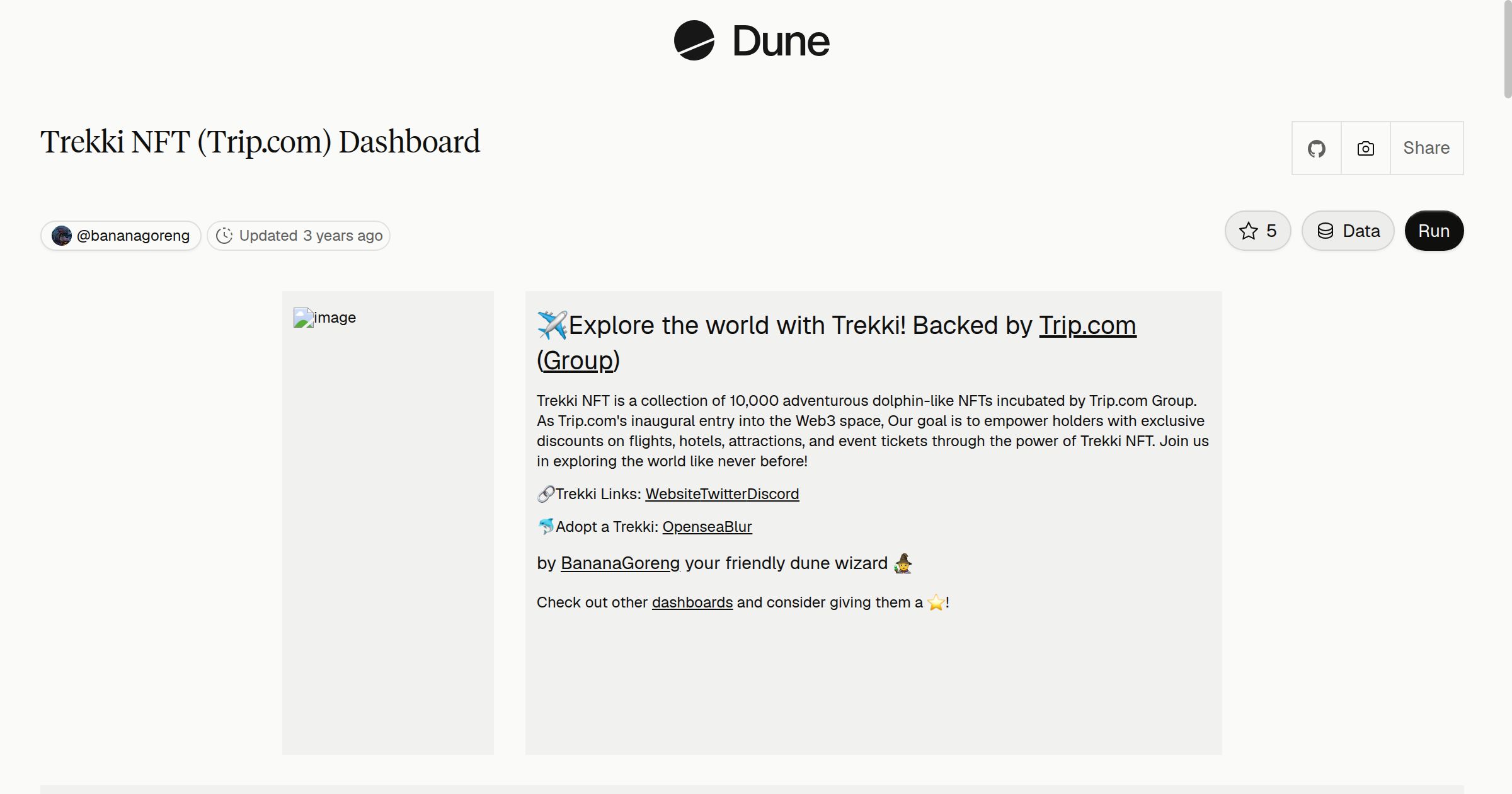 Trekki NFT (Trip.com) Dashboard | Dune