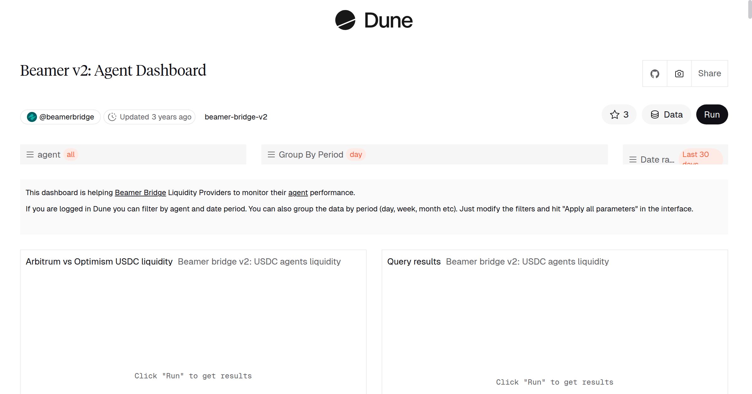 Beamer v2: Agent Dashboard | Dune