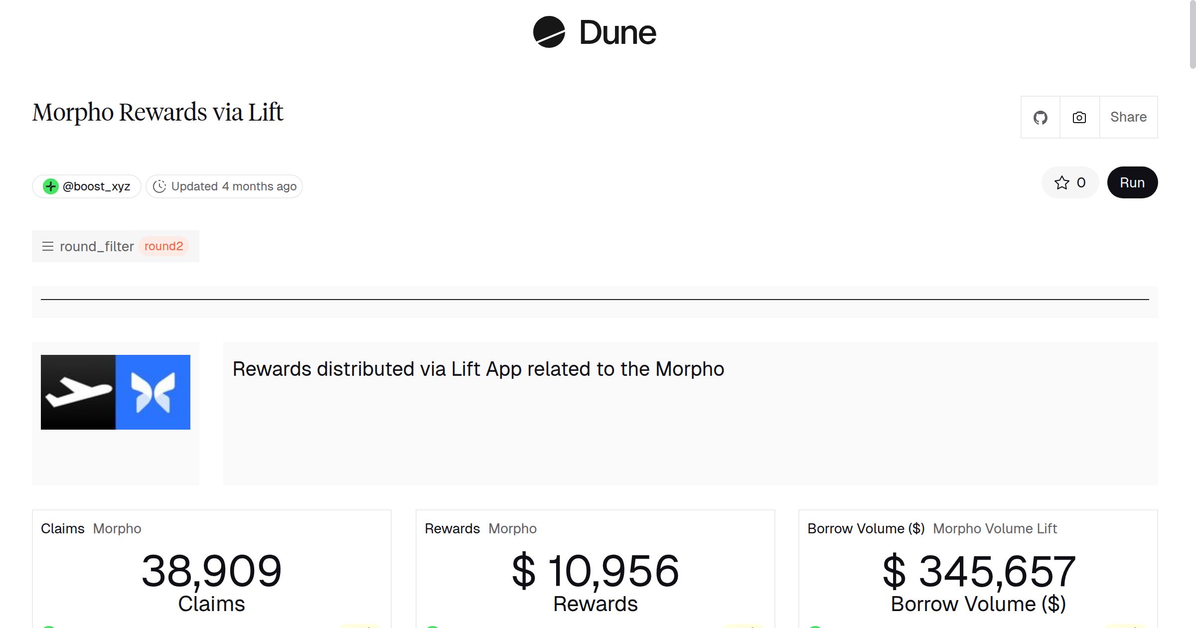 Morpho Rewards via Lift