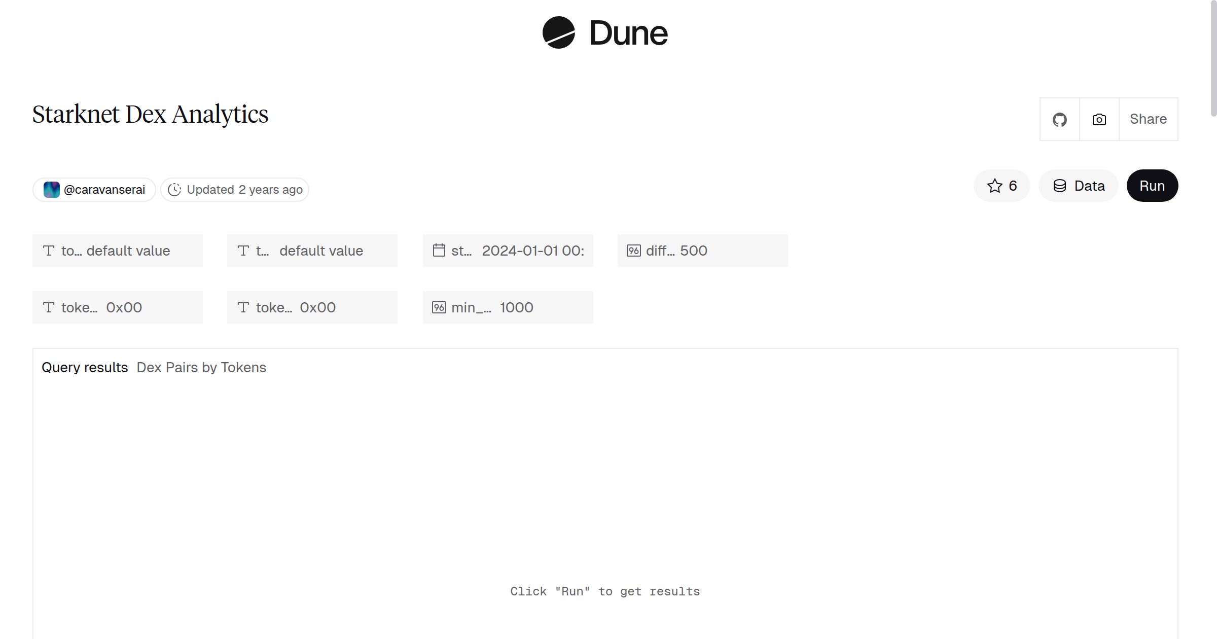 Starknet Dex Analytics
