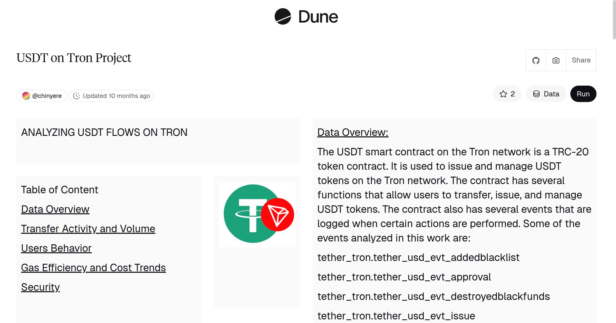 USDT on Tron Project
