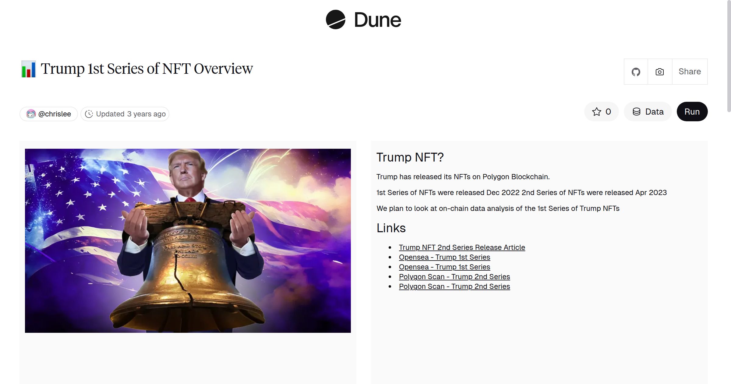 📊 Trump 1st Series of NFT Overview