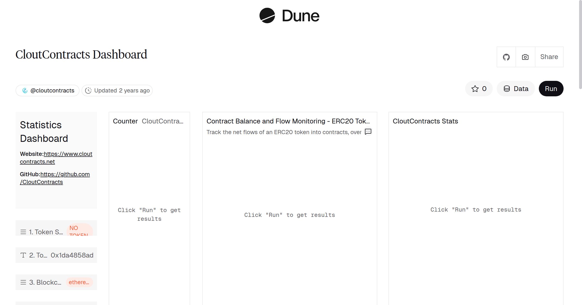 CloutContracts Dashboard