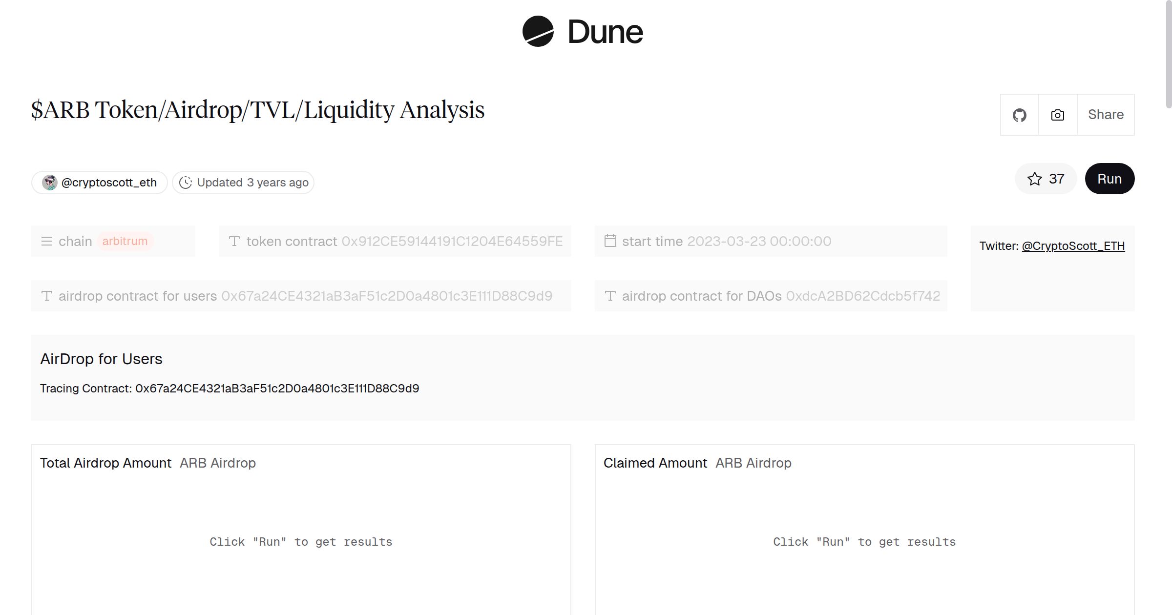 $ARB Token/Airdrop/TVL/Liquidity Analysis
