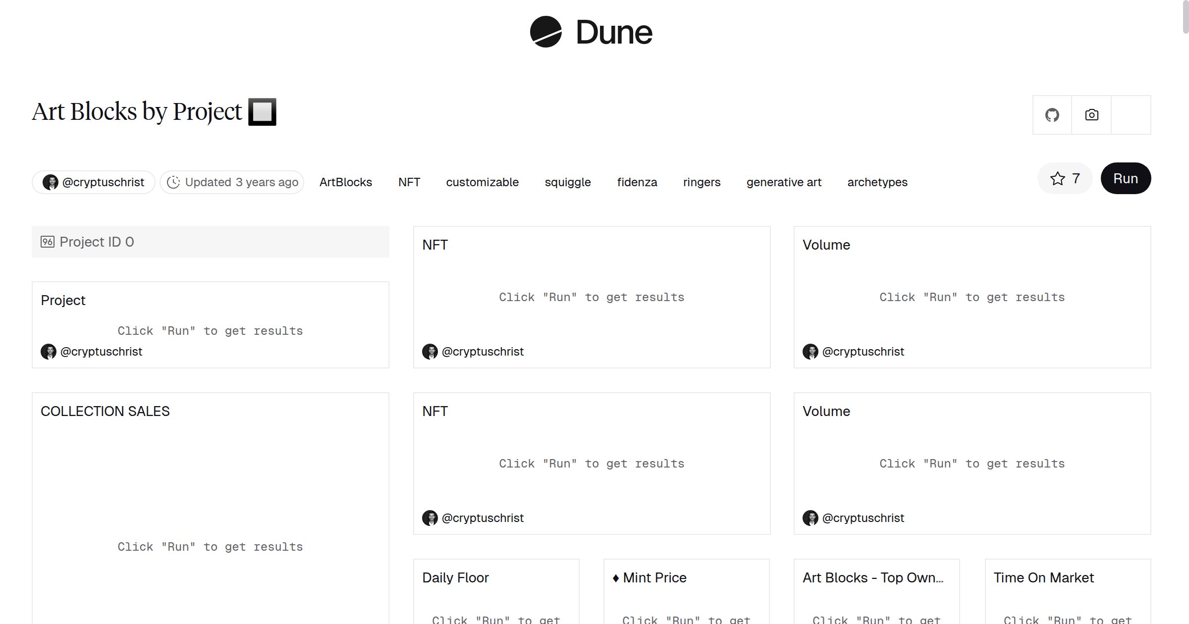 Art Blocks by Project 🔲