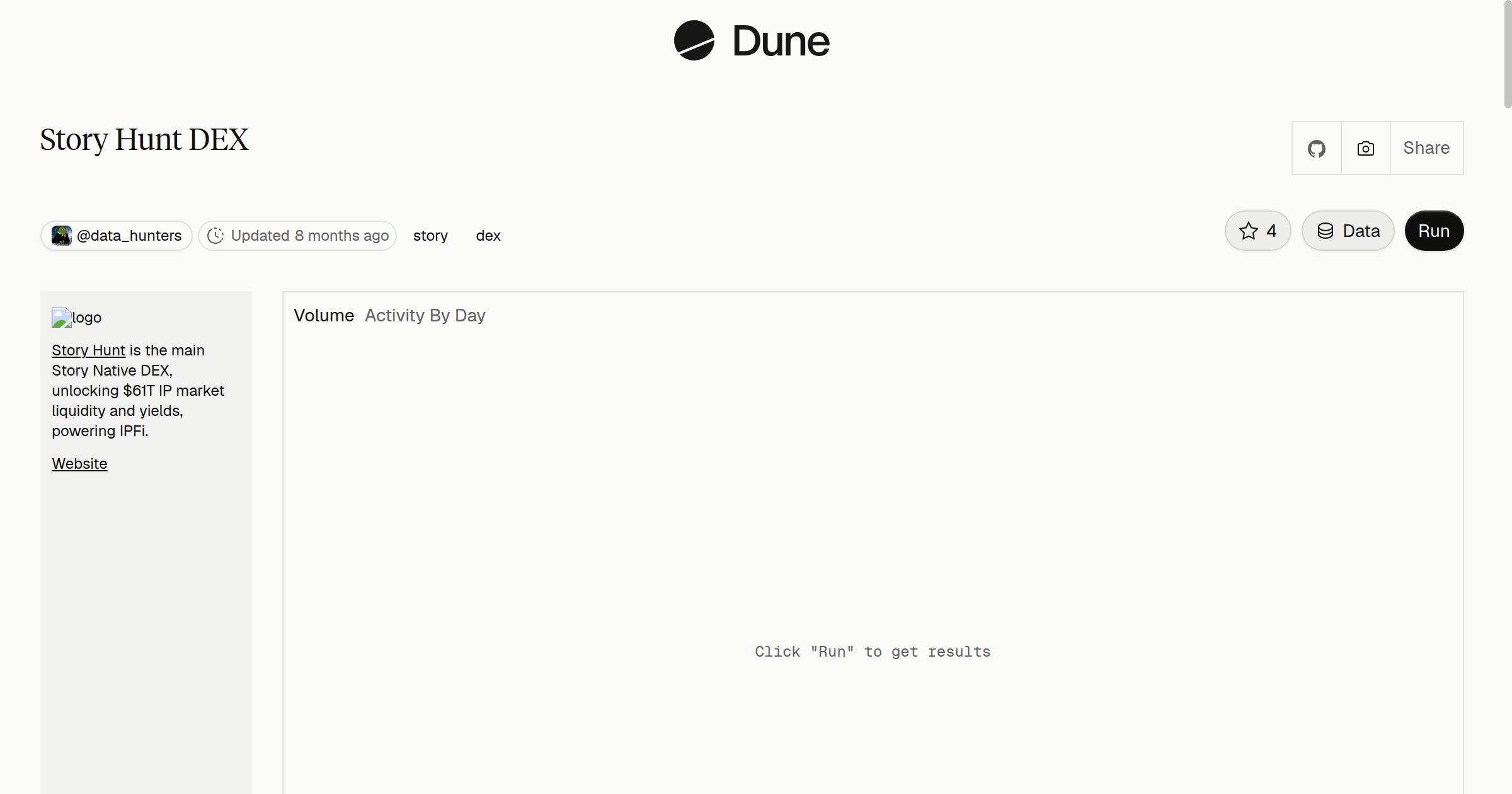 Story Hunt DEX | Dune