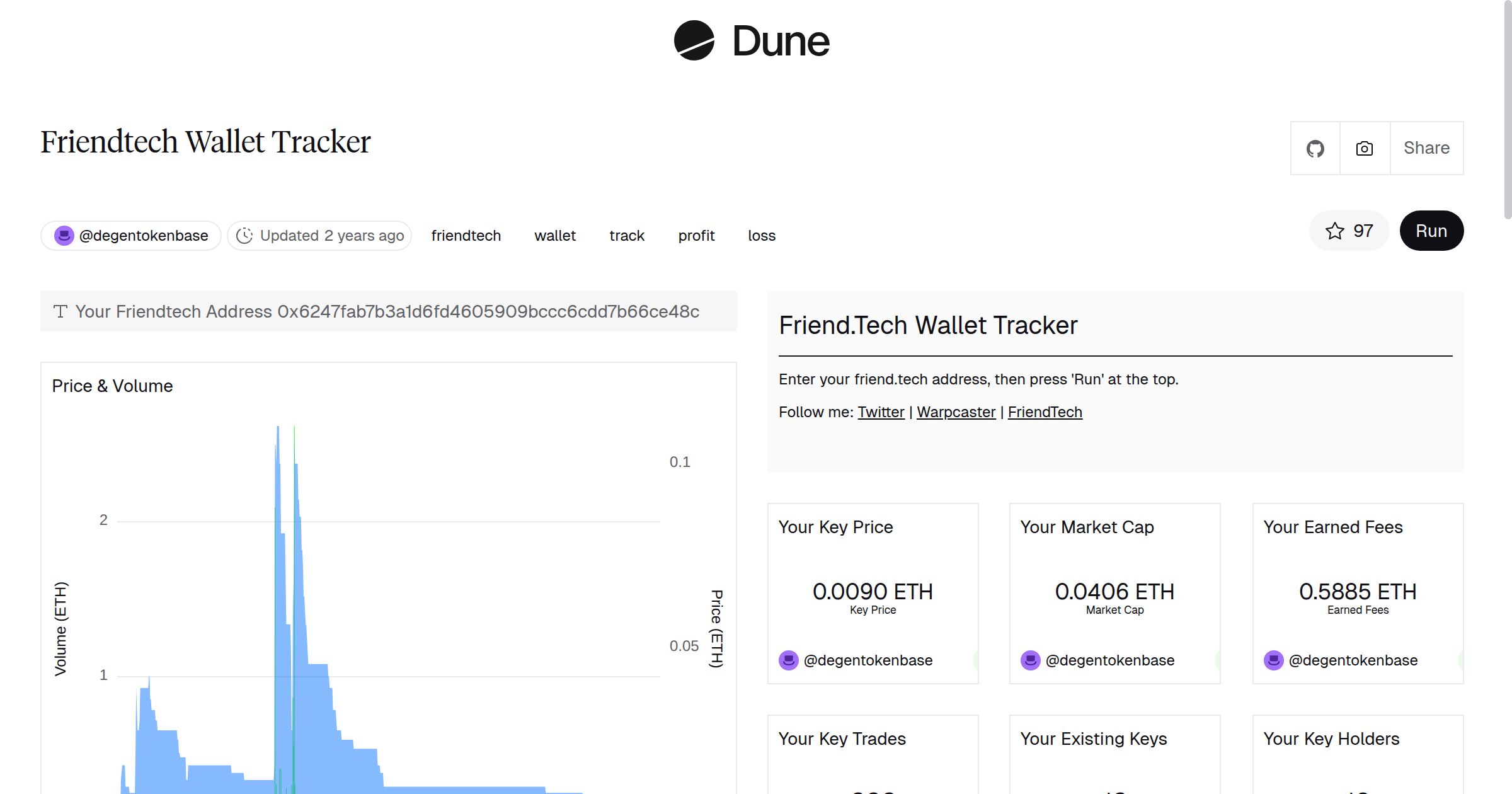 Friendtech Wallet Tracker