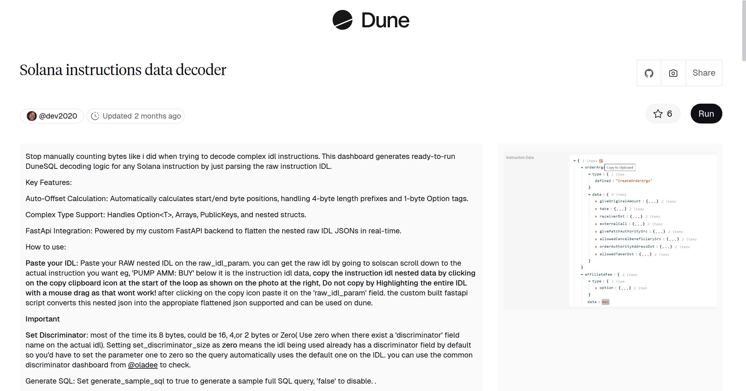 Solana instructions data decoder