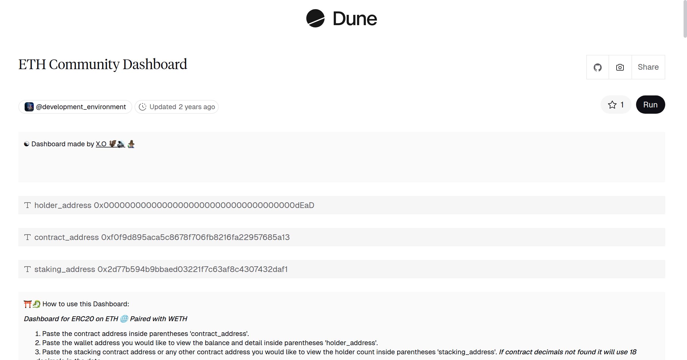 ETH Community Dashboard