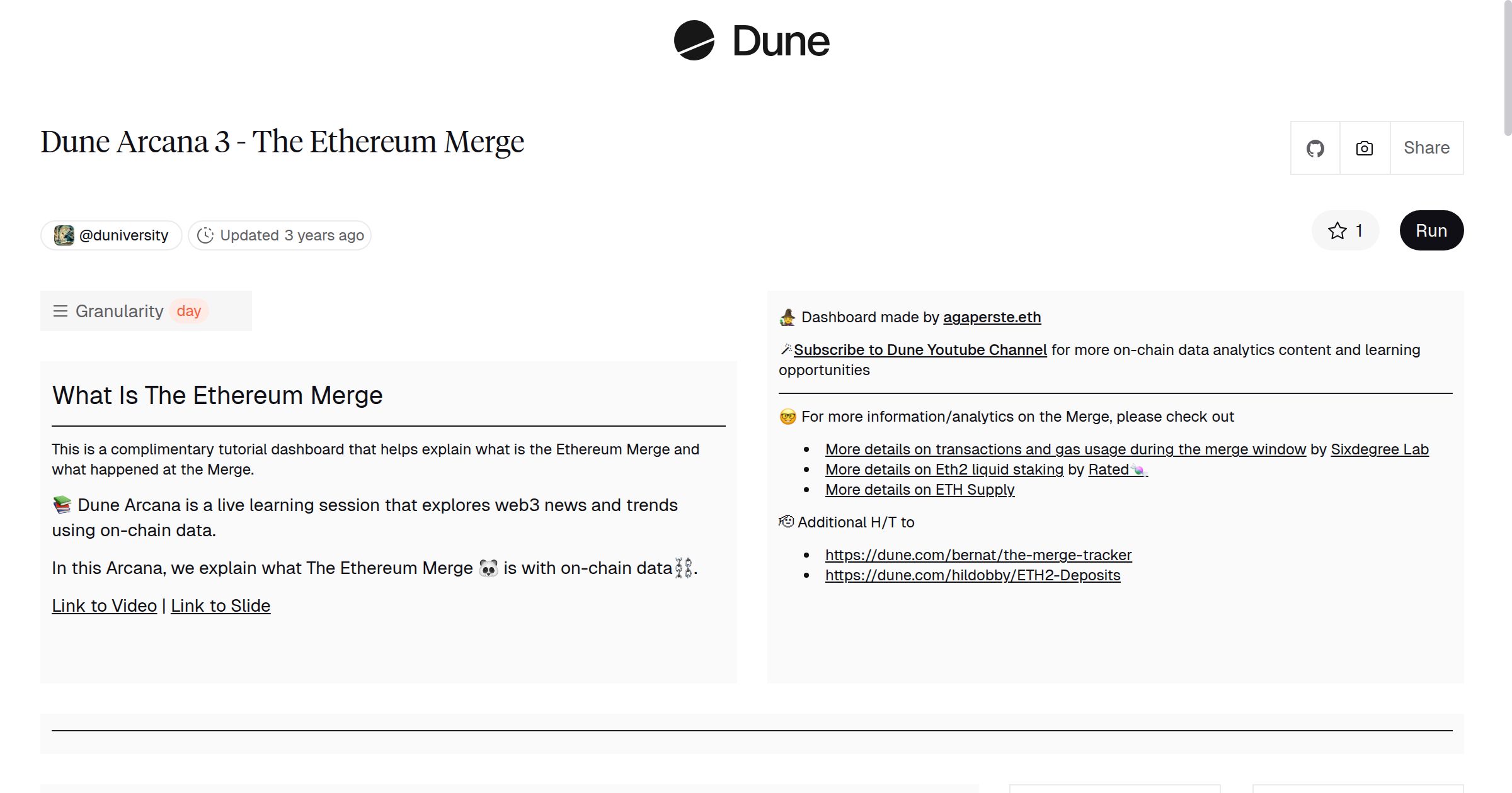 Dune Arcana 3 - The Ethereum Merge