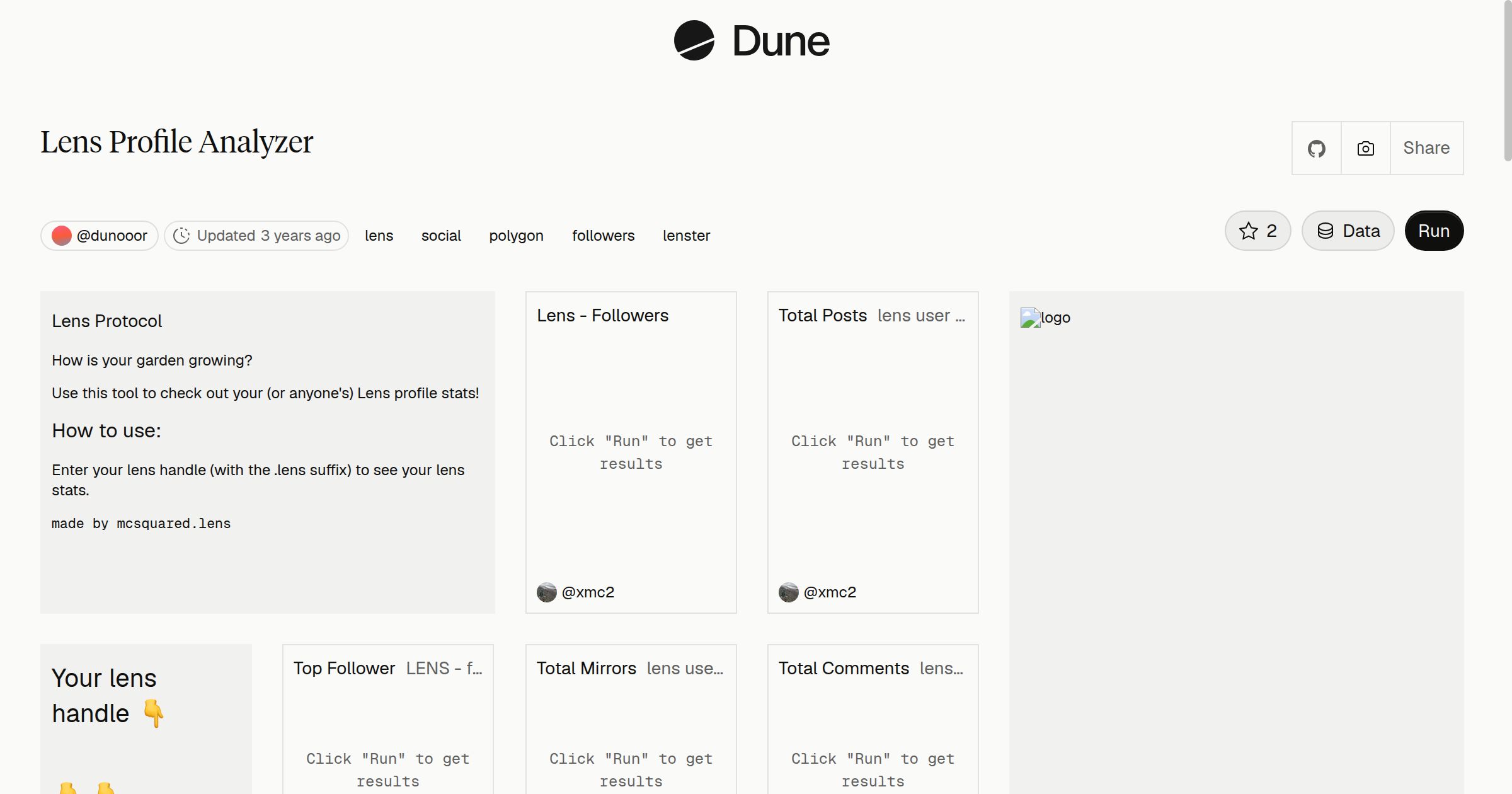 Lens Profile Analyzer | Dune