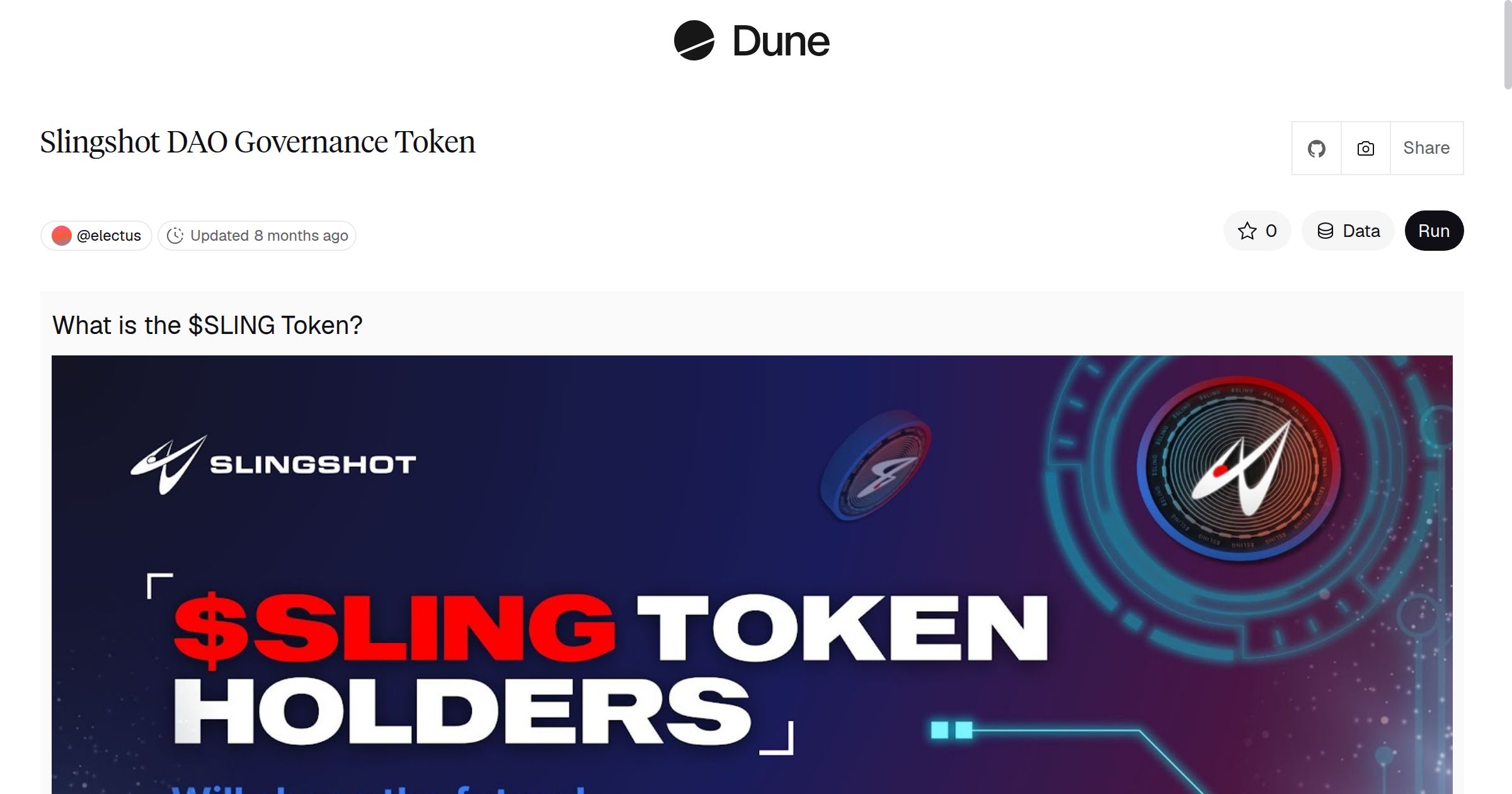 Slingshot DAO Governance Token