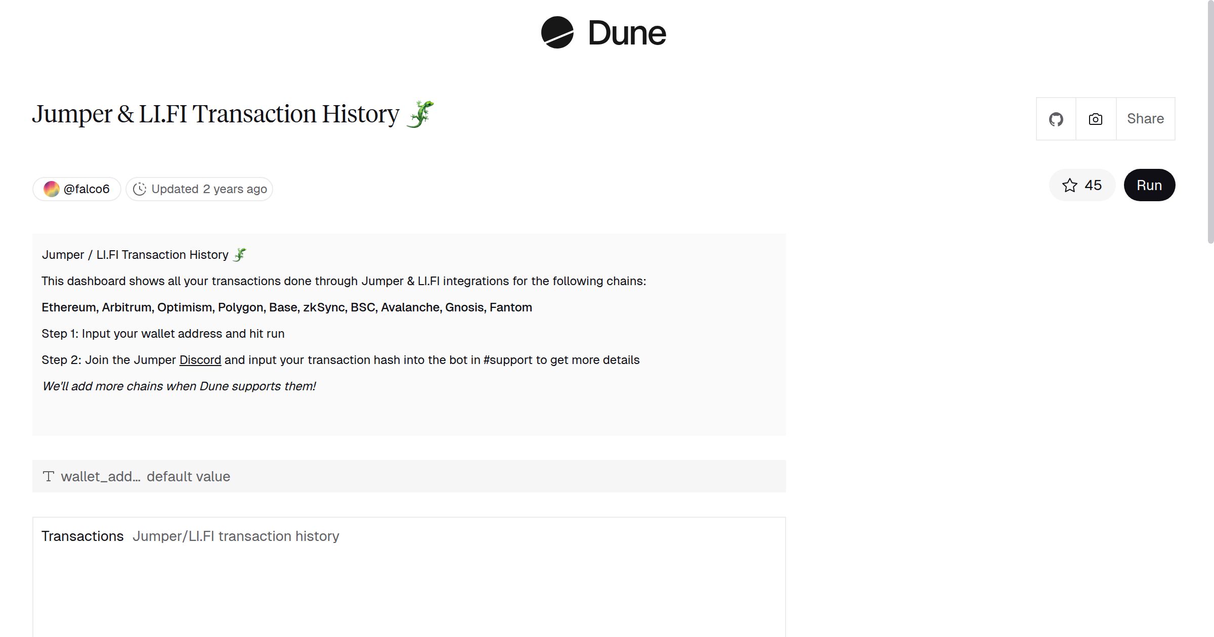 Jumper & LI.FI Transaction History 🦎