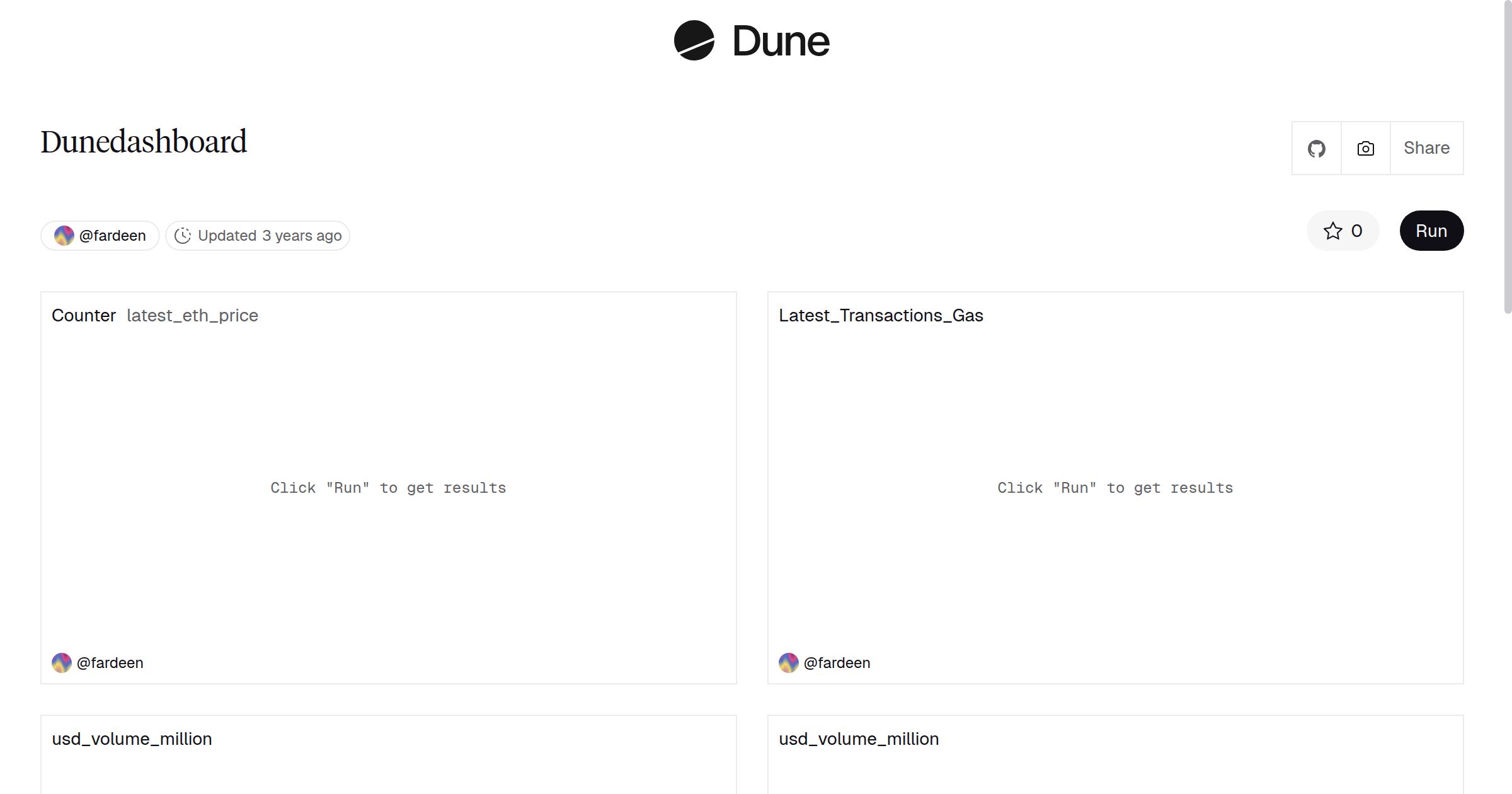 Dunedashboard