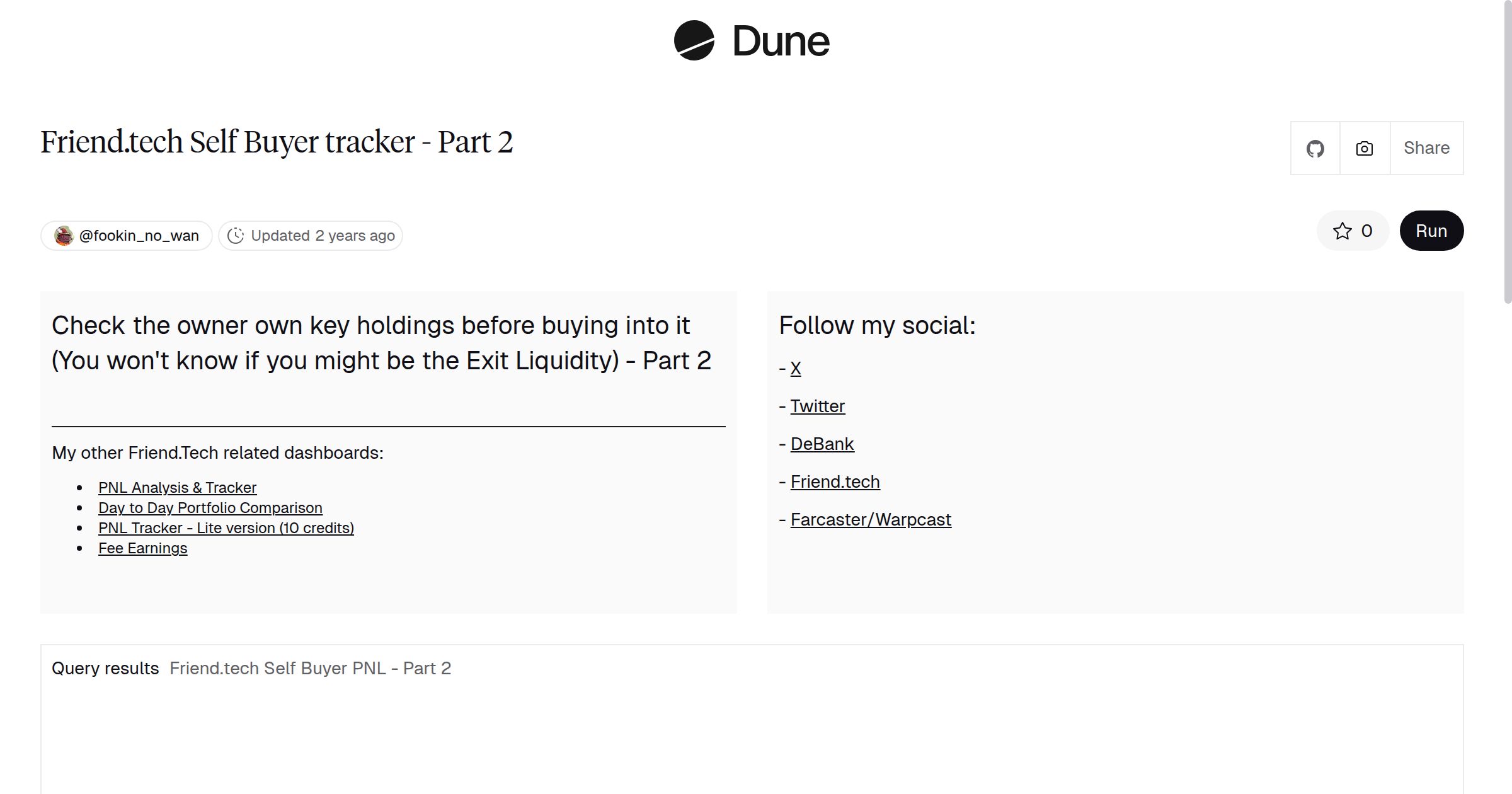 Friend.tech Self Buyer tracker - Part 2