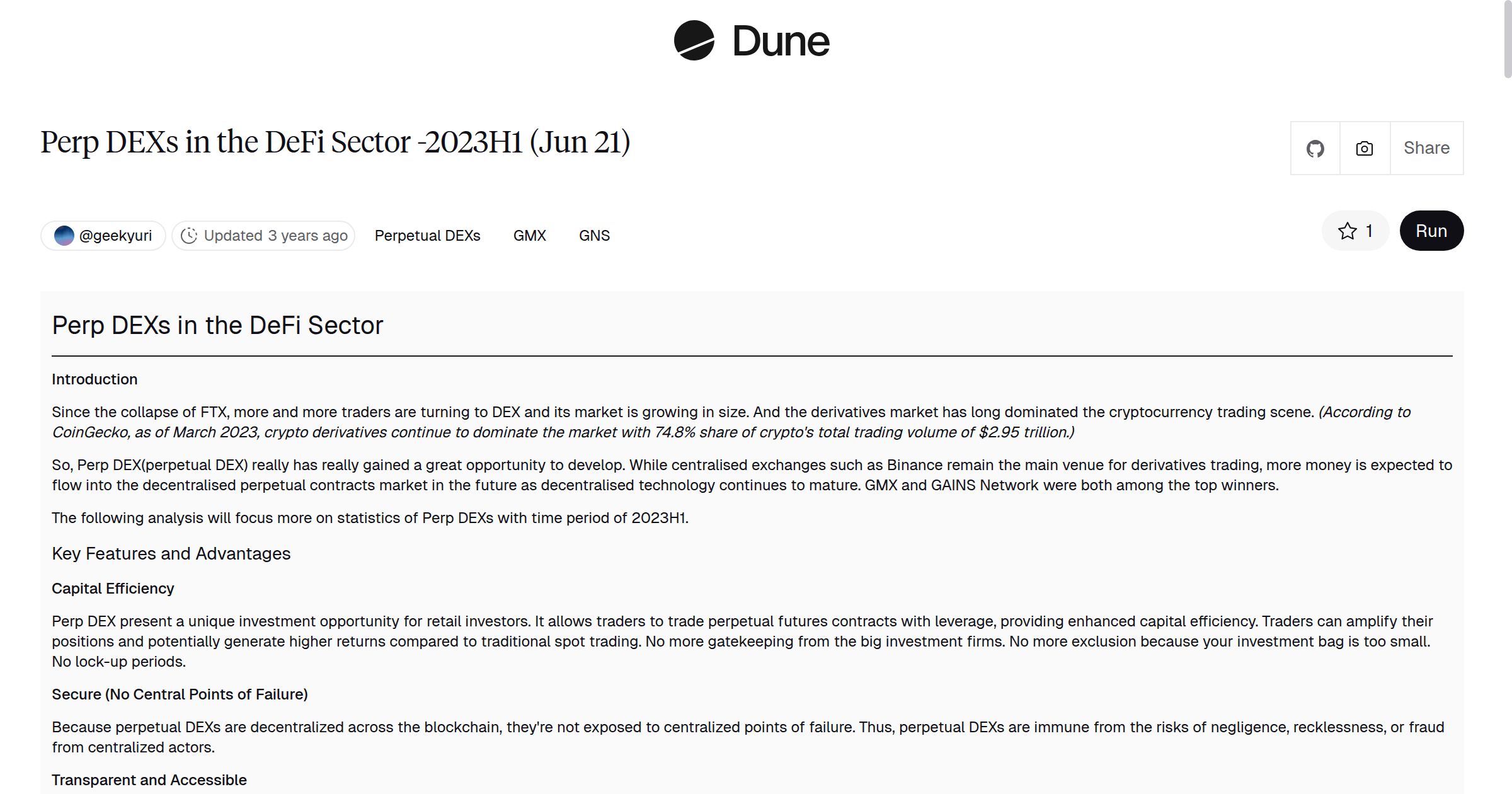 Perp DEXs in the DeFi Sector -2023H1 (Jun 21)