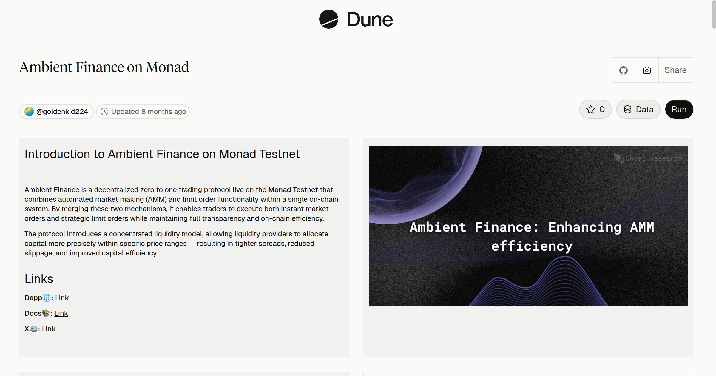 Ambient Finance on Monad