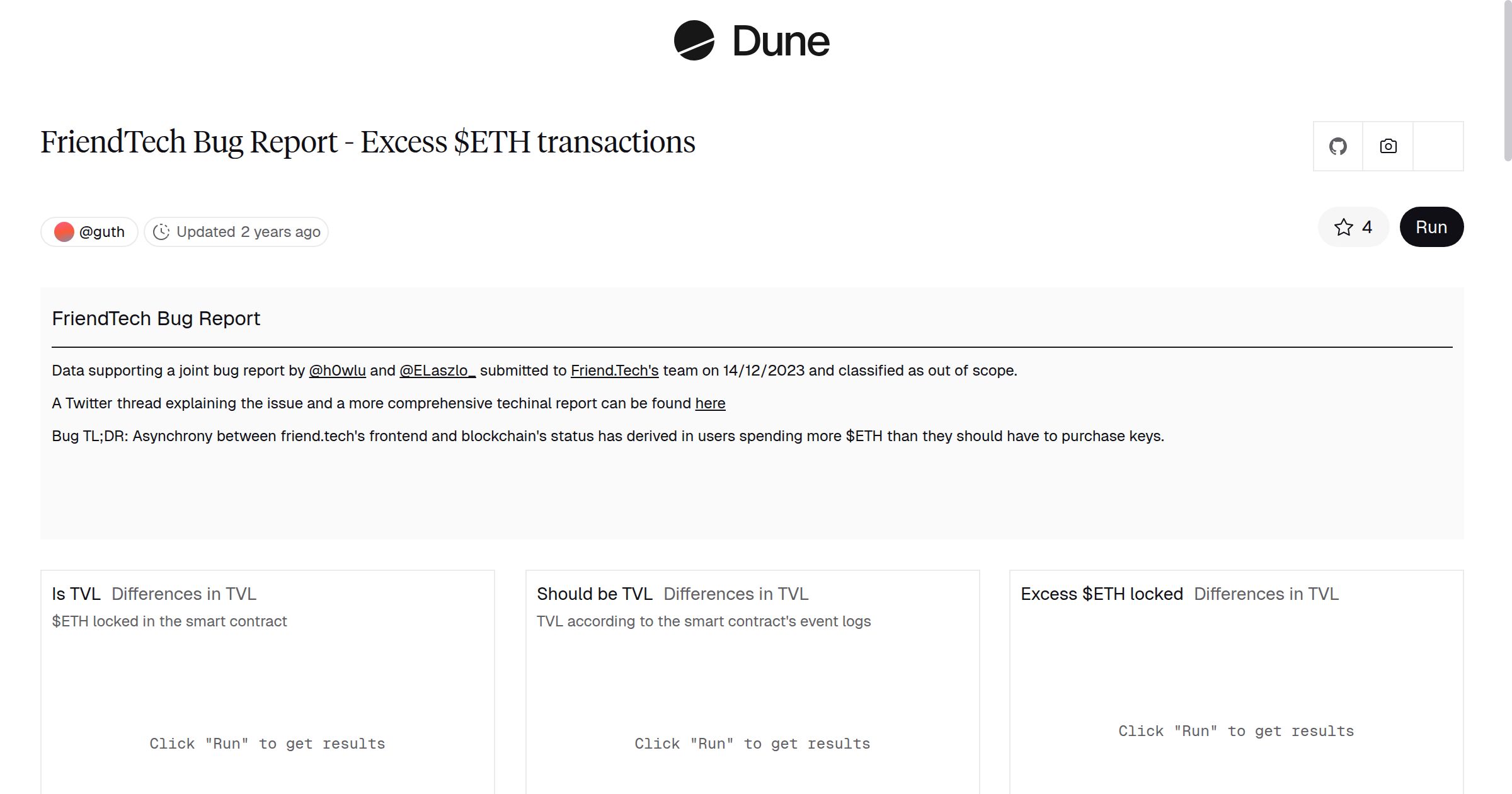 FriendTech Bug Report - Excess $ETH transactions