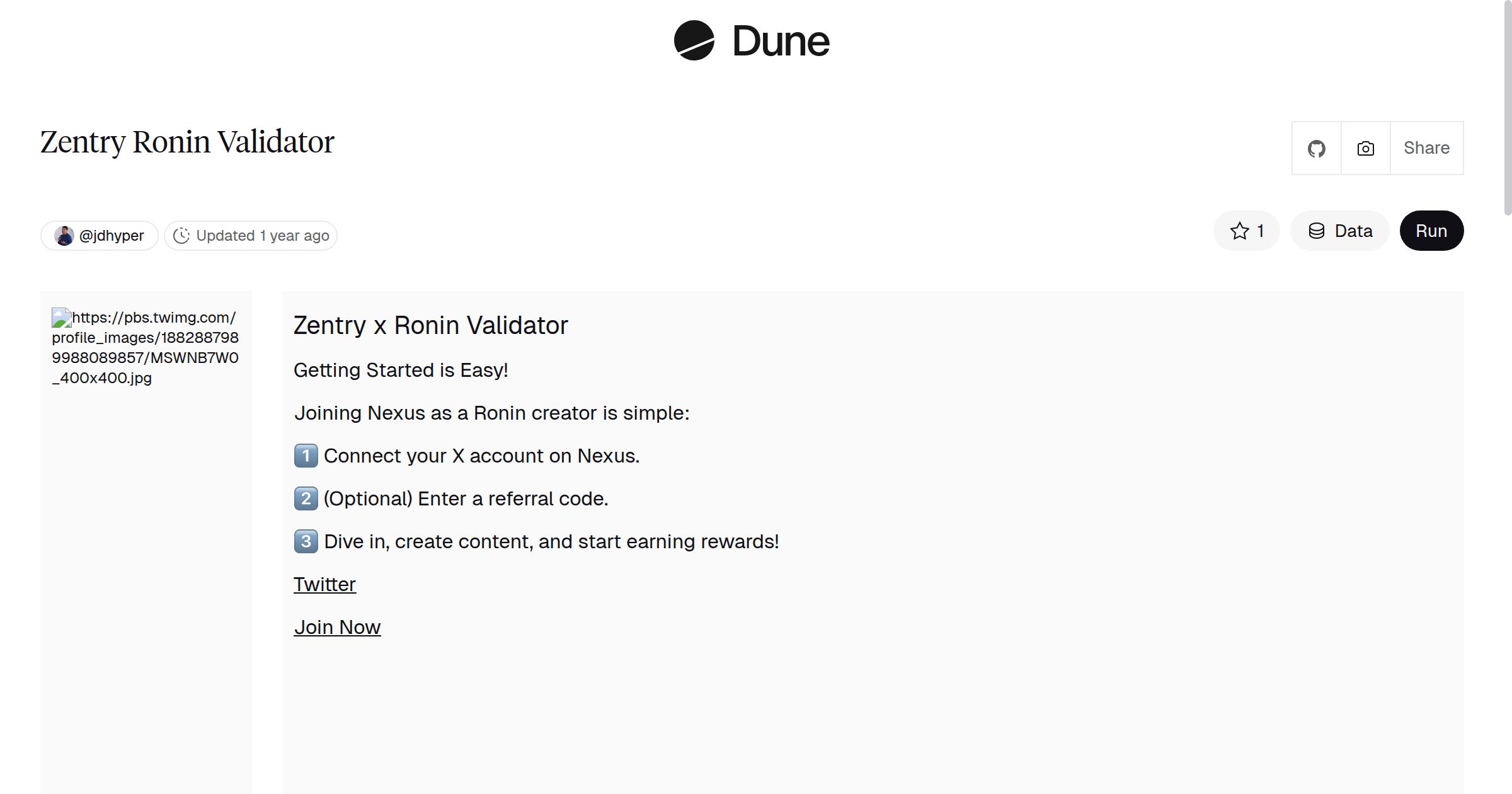 Zentry Ronin Validator