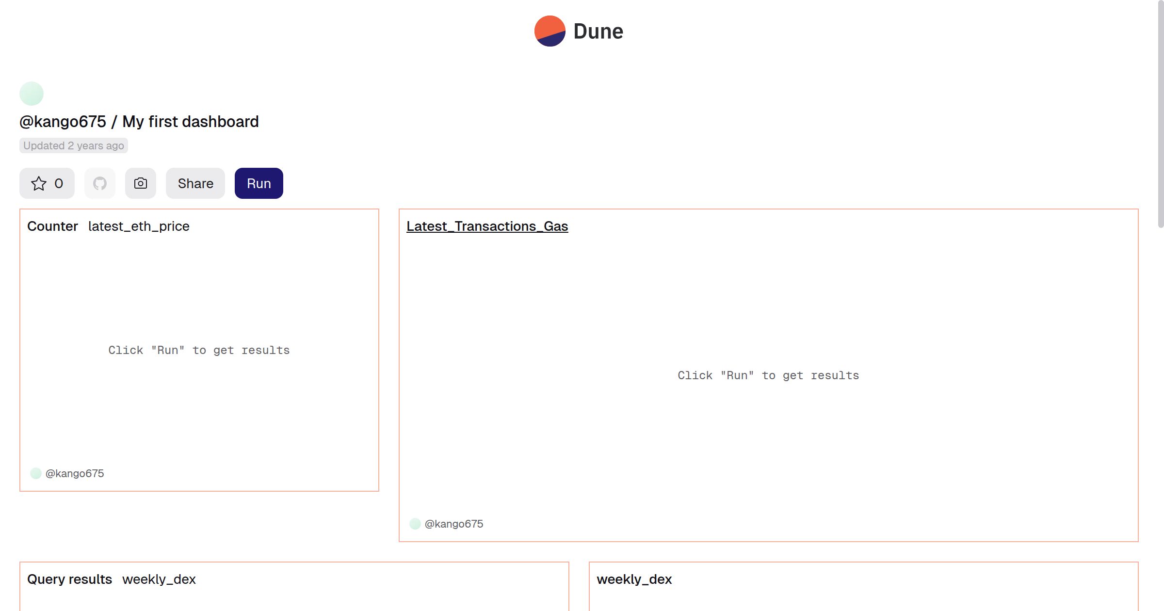My First Dashboard