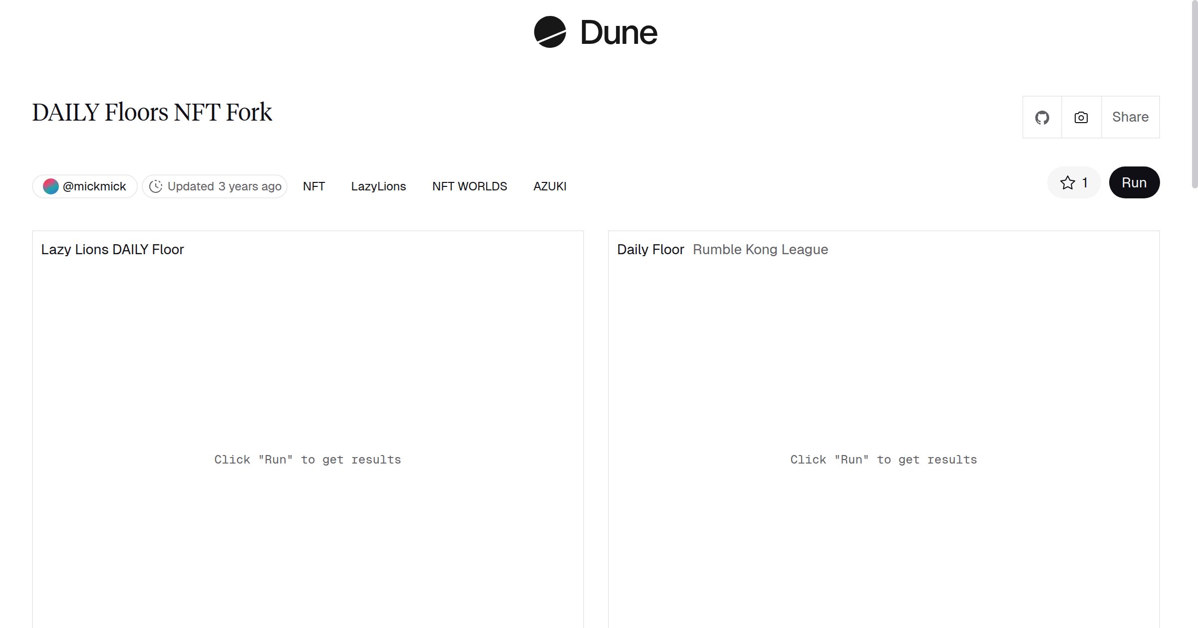 DAILY Floors NFT Fork