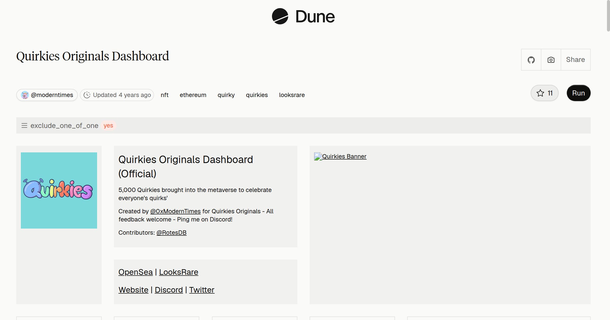 Quirkies Originals Dashboard