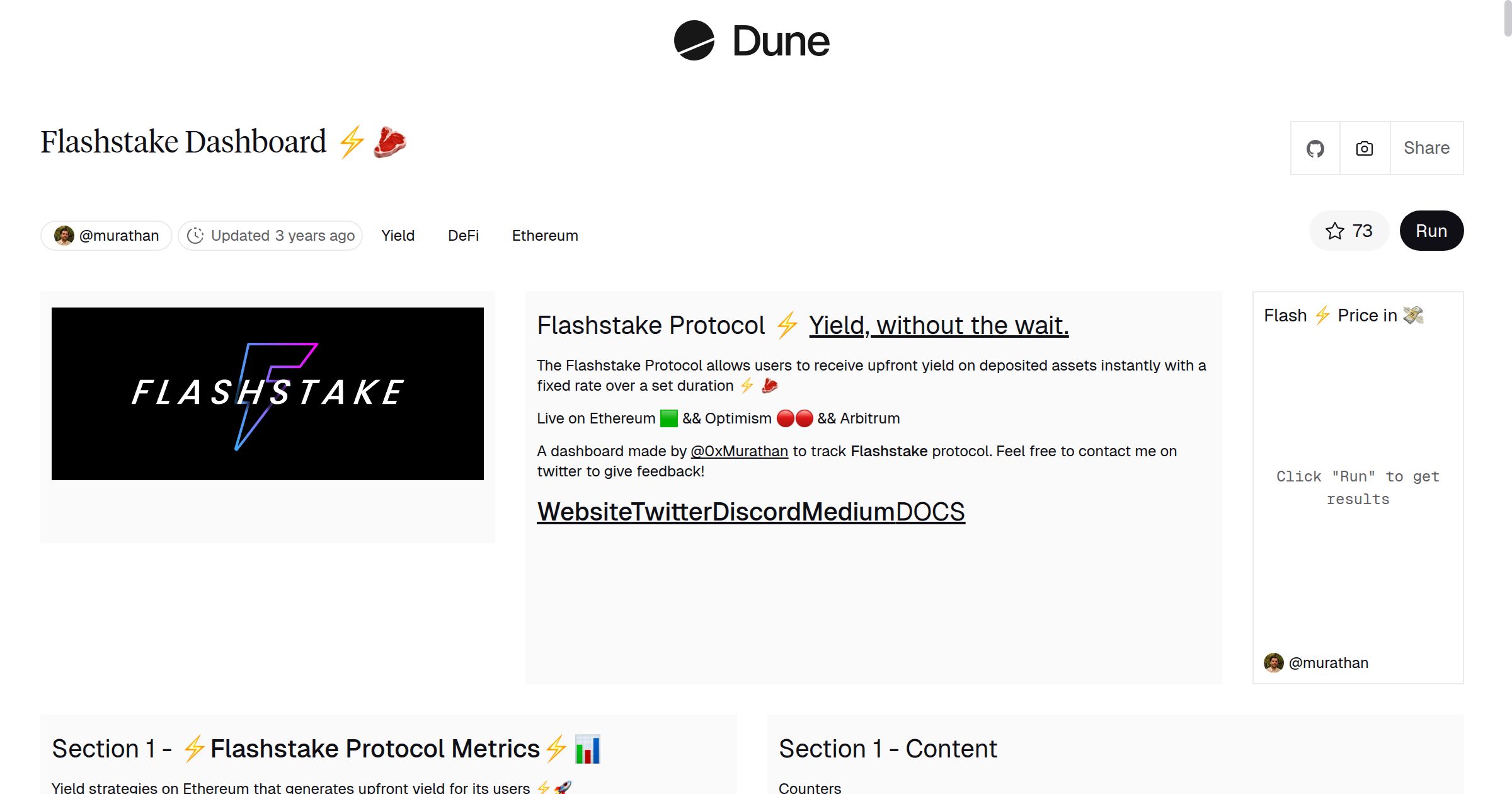 Flashstake Dashboard ⚡️🥩