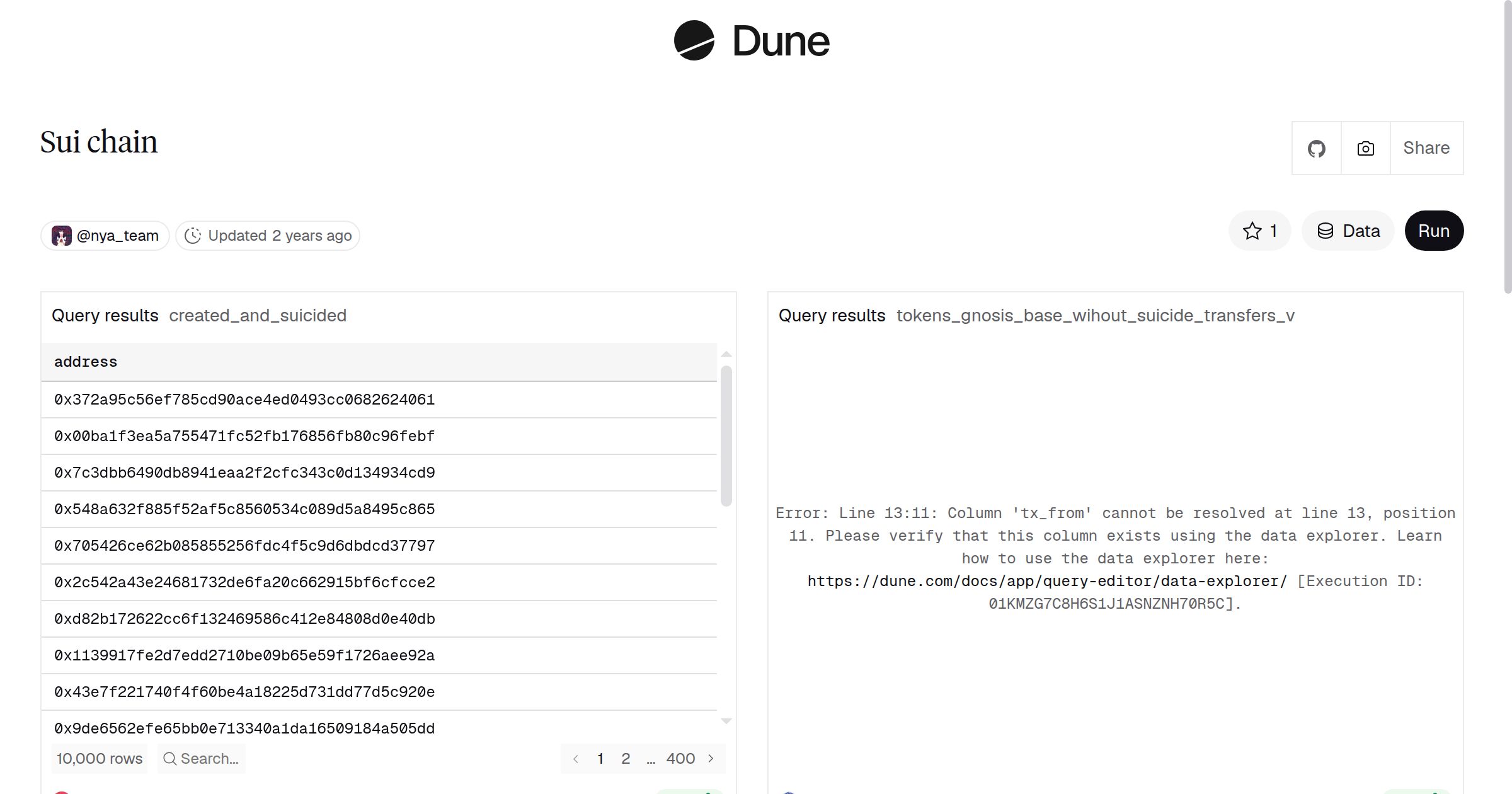 Sui chain | Dune