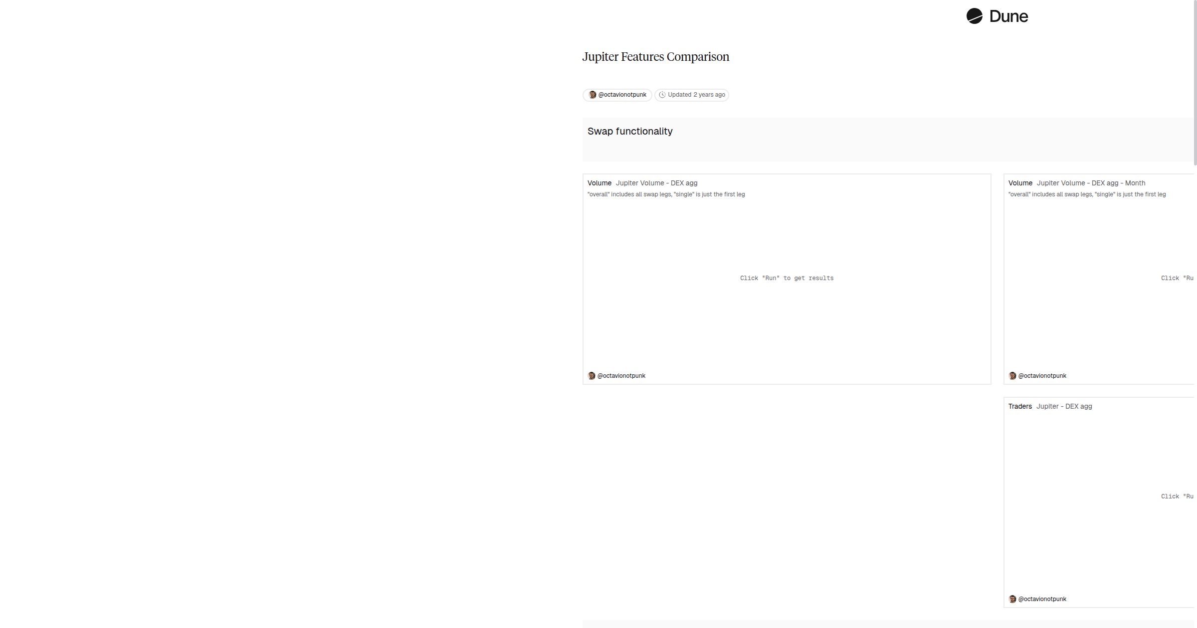 Jupiter Features Comparison