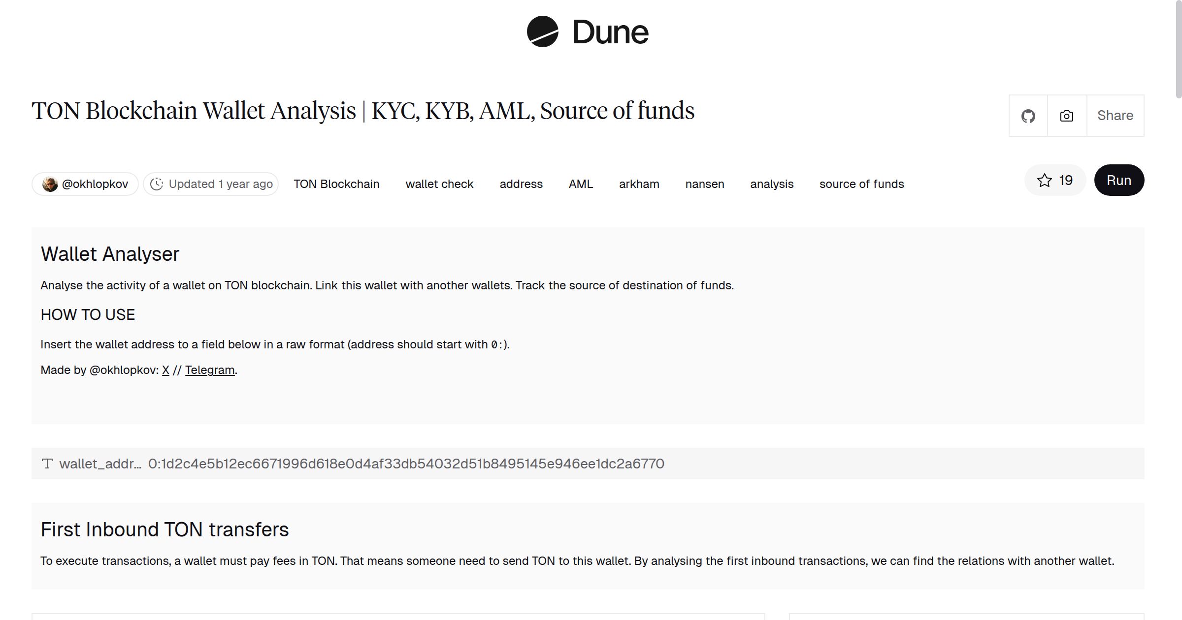 TON Blockchain Wallet Analysis | KYC, KYB, AML, Source of funds