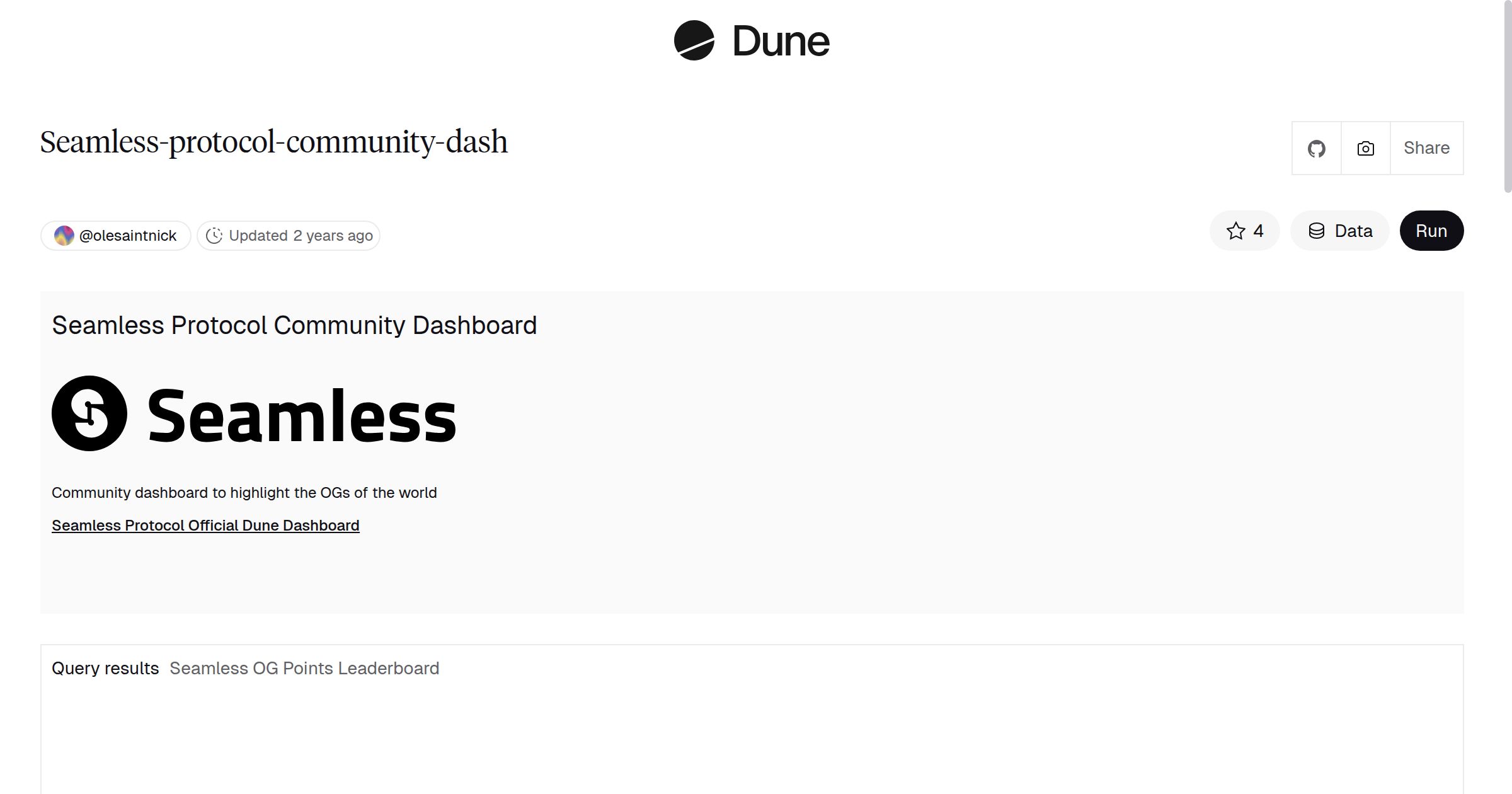 Seamless-protocol-community-dash