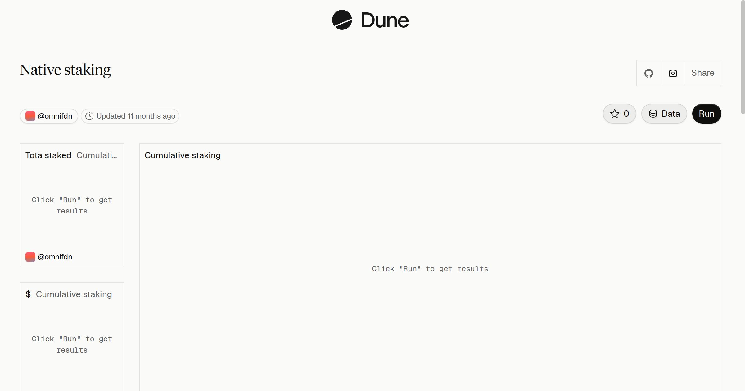 Native staking | Dune
