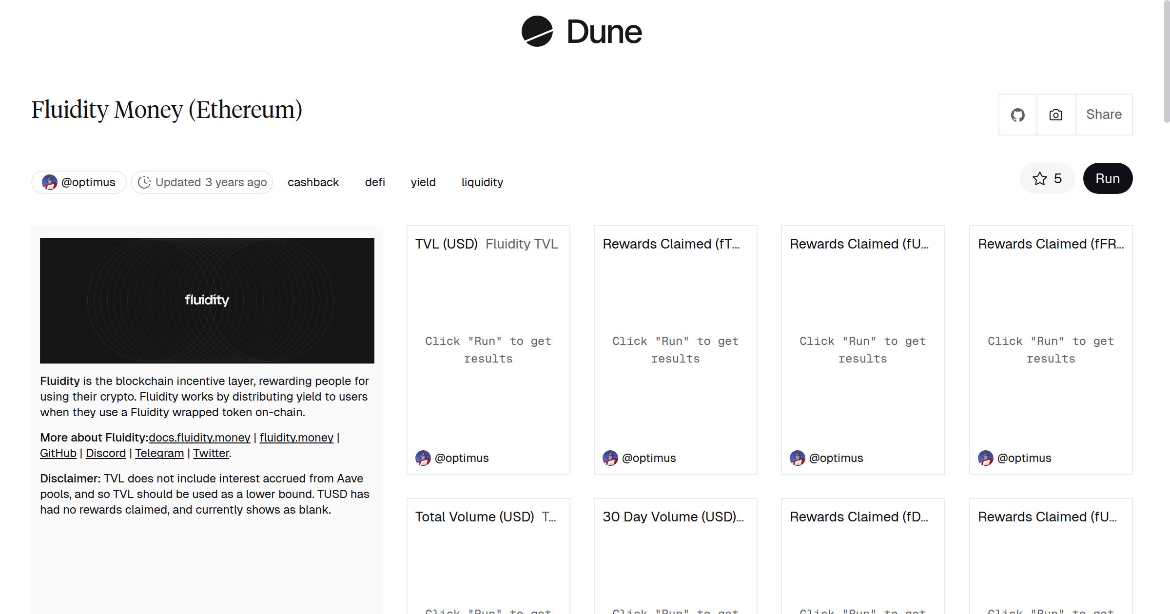 Fluidity Money (Ethereum)