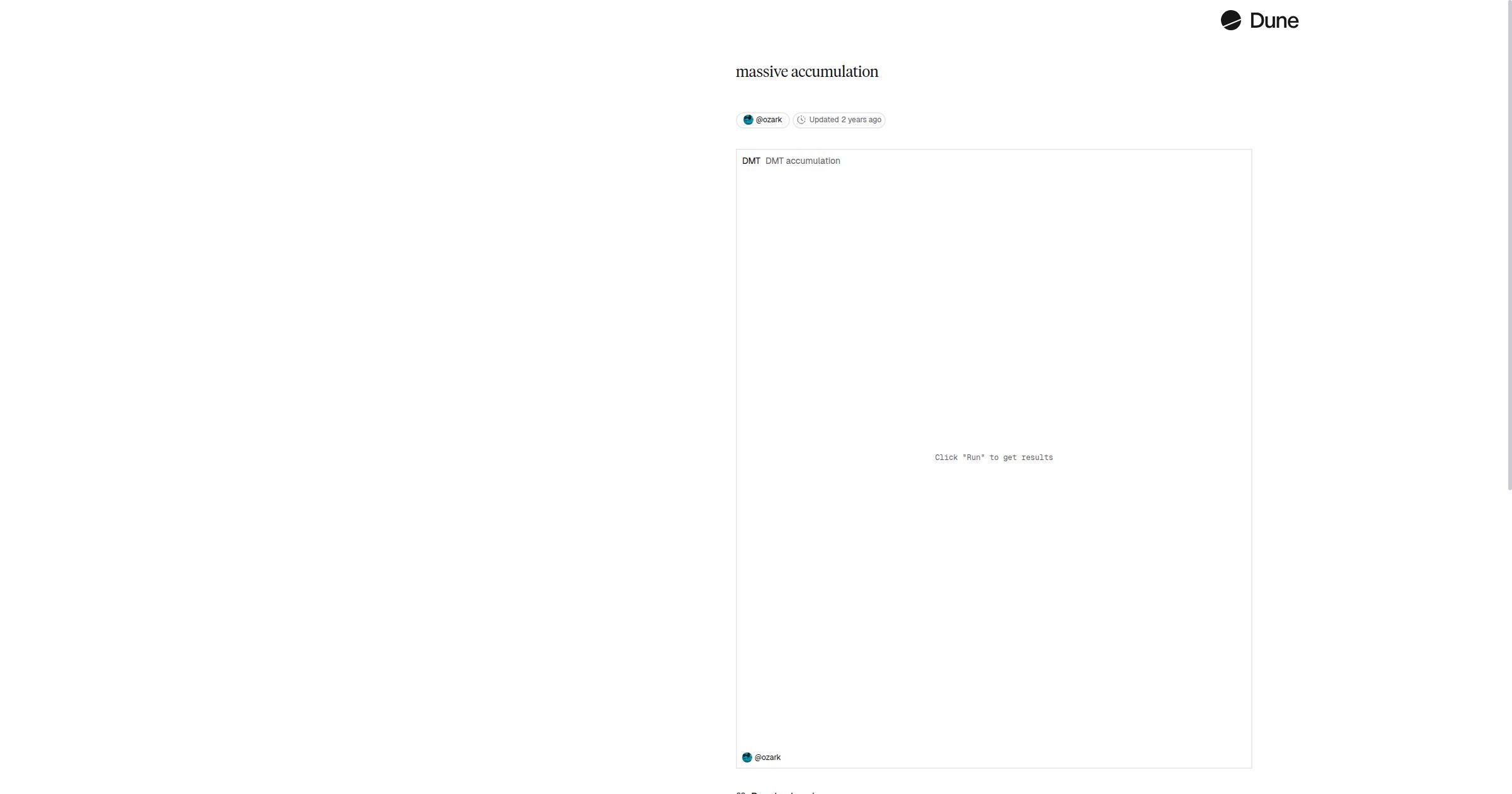 massive accumulation