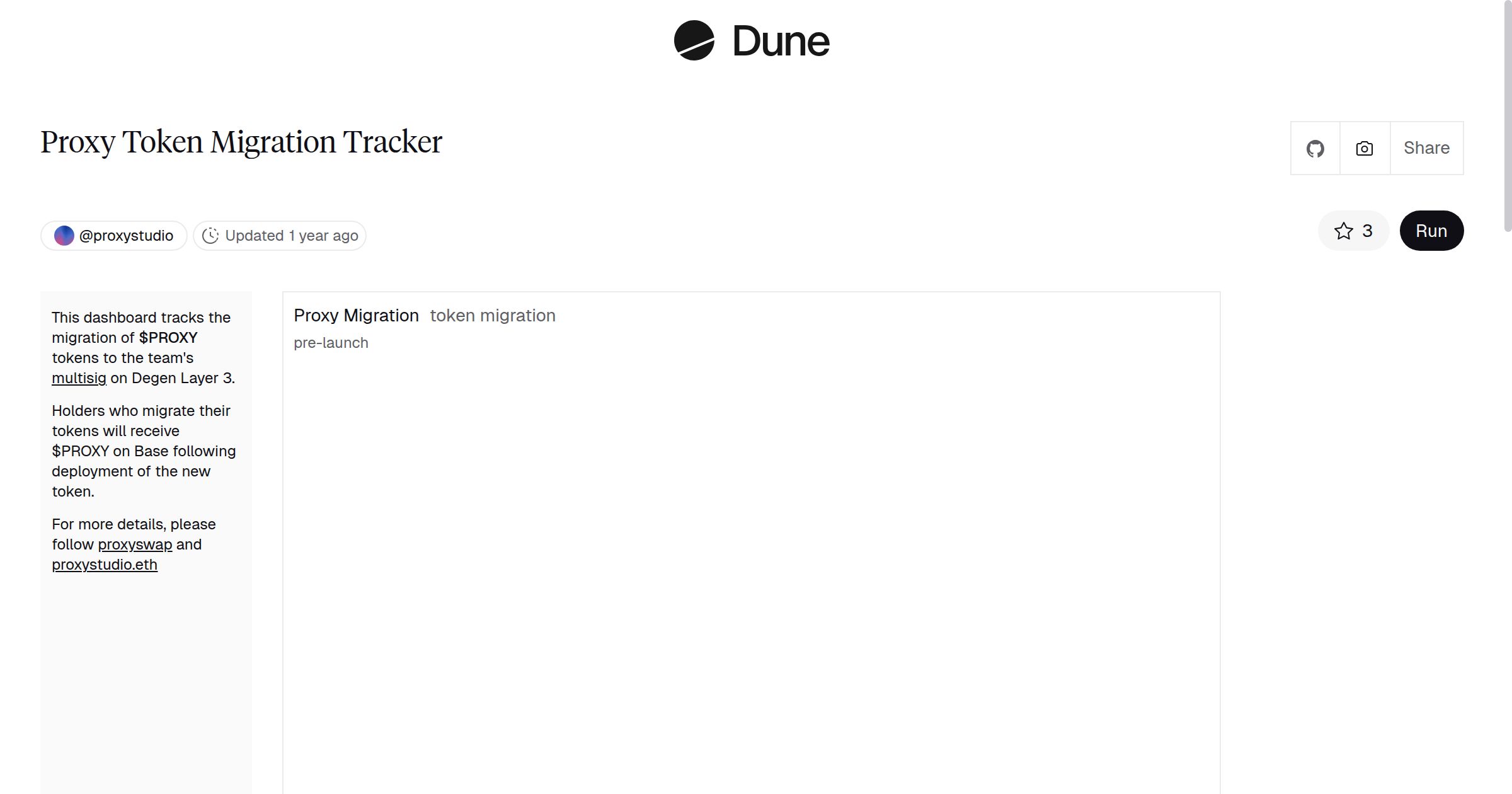 Proxy Token Migration Tracker