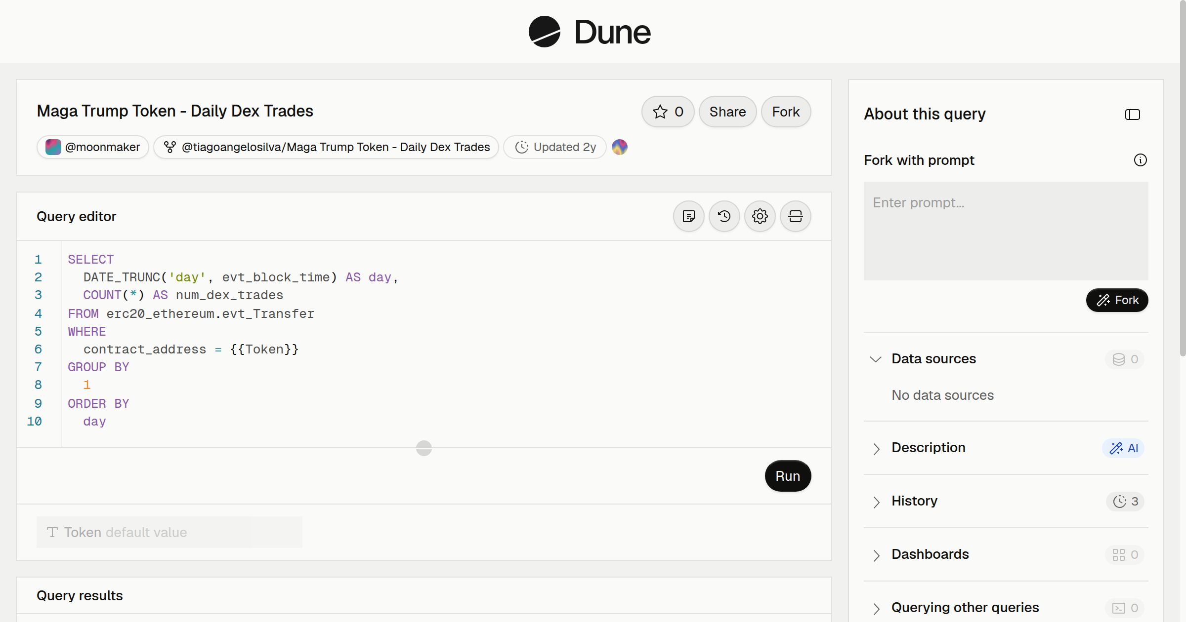 Maga Trump Token - Daily Dex Trades | Dune