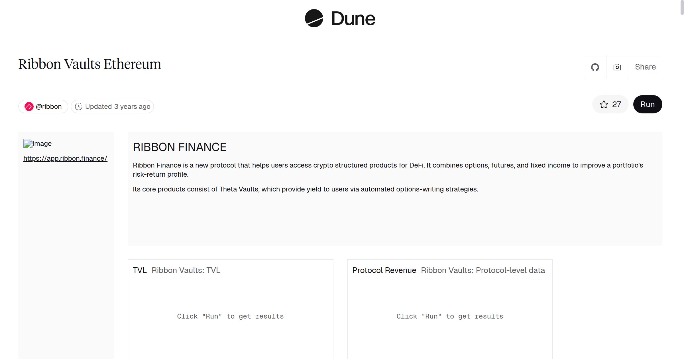 Ribbon Vaults Ethereum