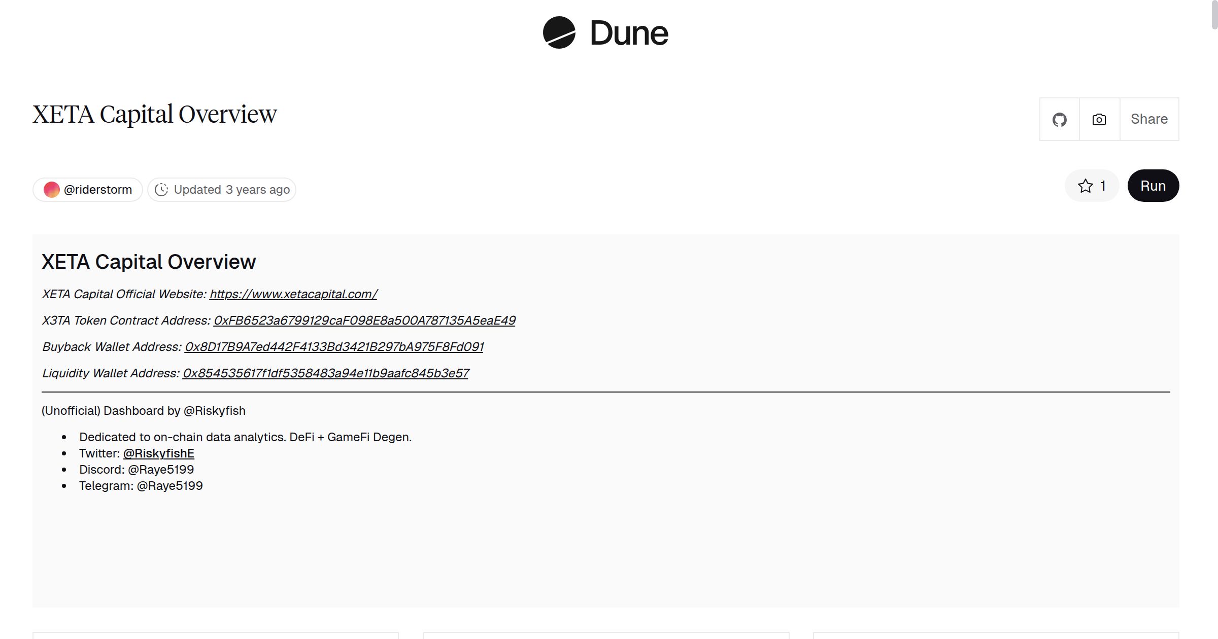 XETA Capital Overview