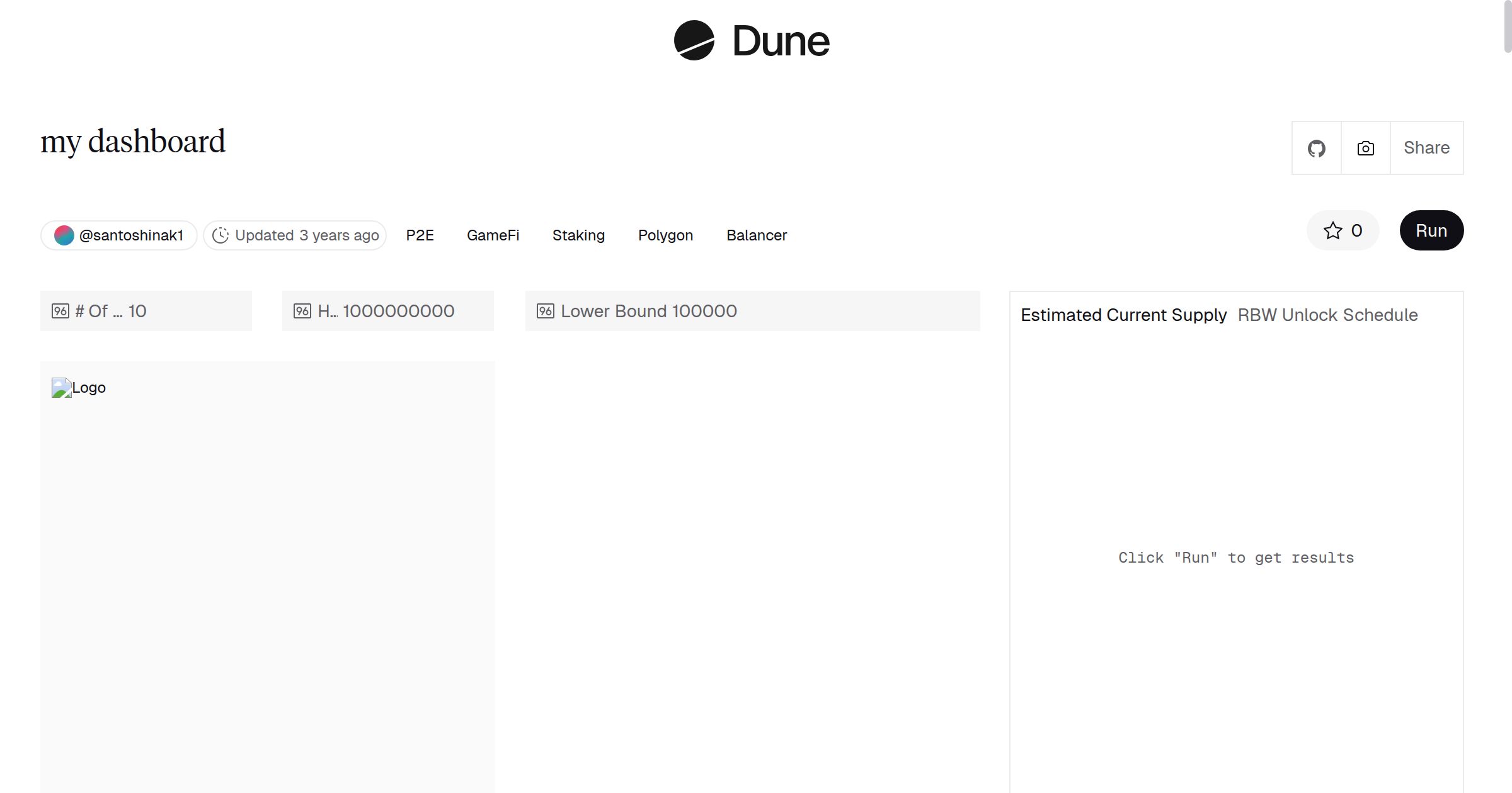 my dashboard | Dune