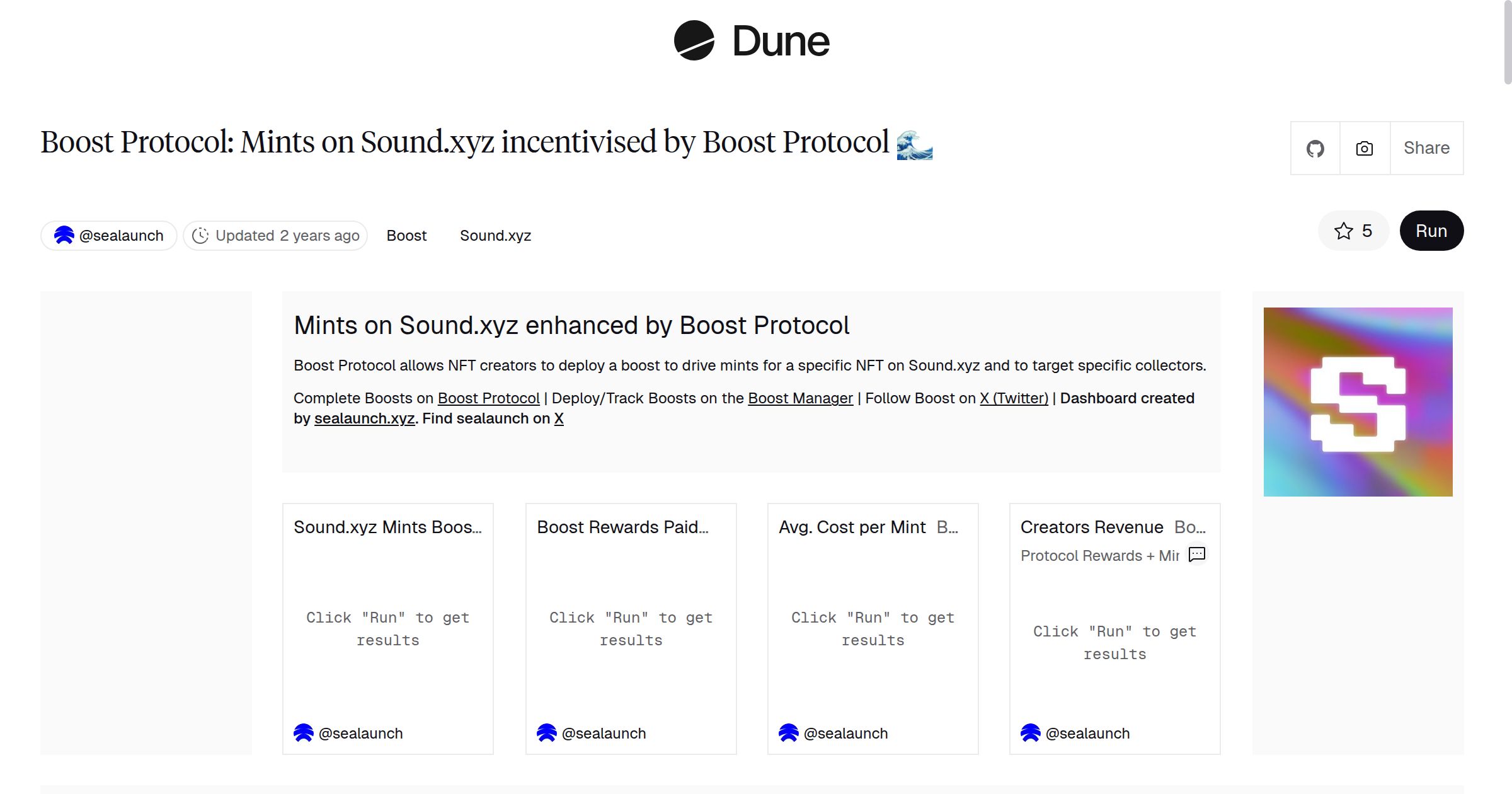 Boost Protocol: Mints on Sound.xyz incentivised by Boost Protocol 🌊