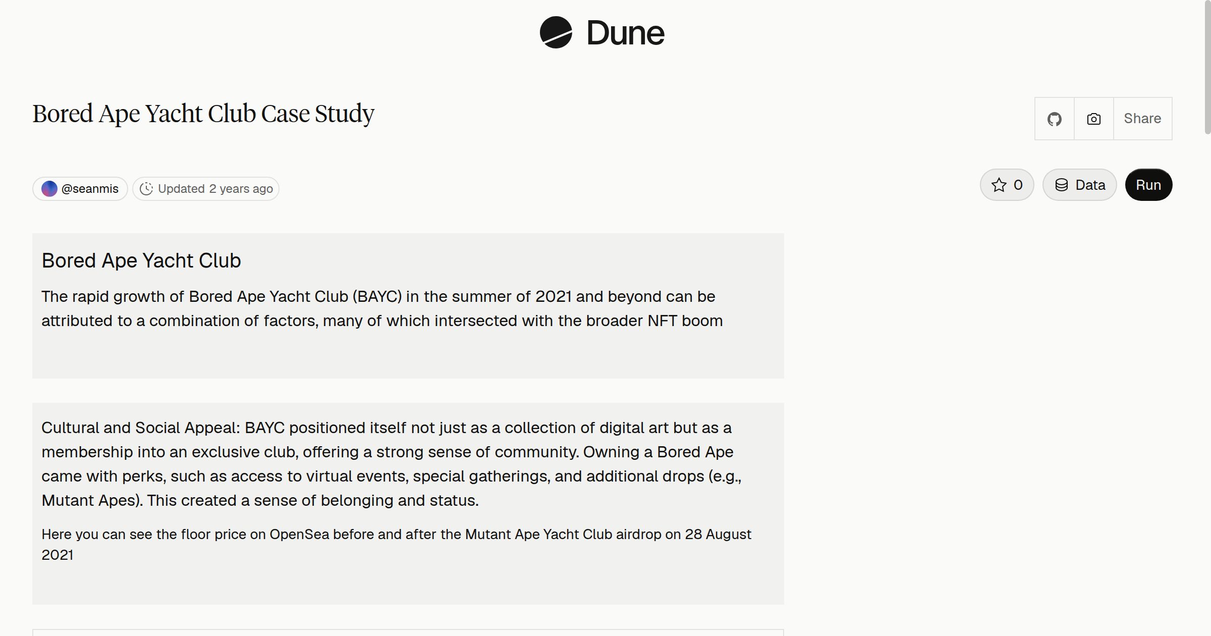 Bored Ape Yacht Club Case Study | Dune