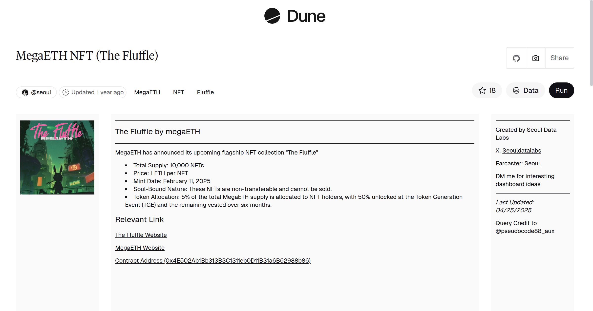 MegaETH NFT (The Fluffle) | Dune