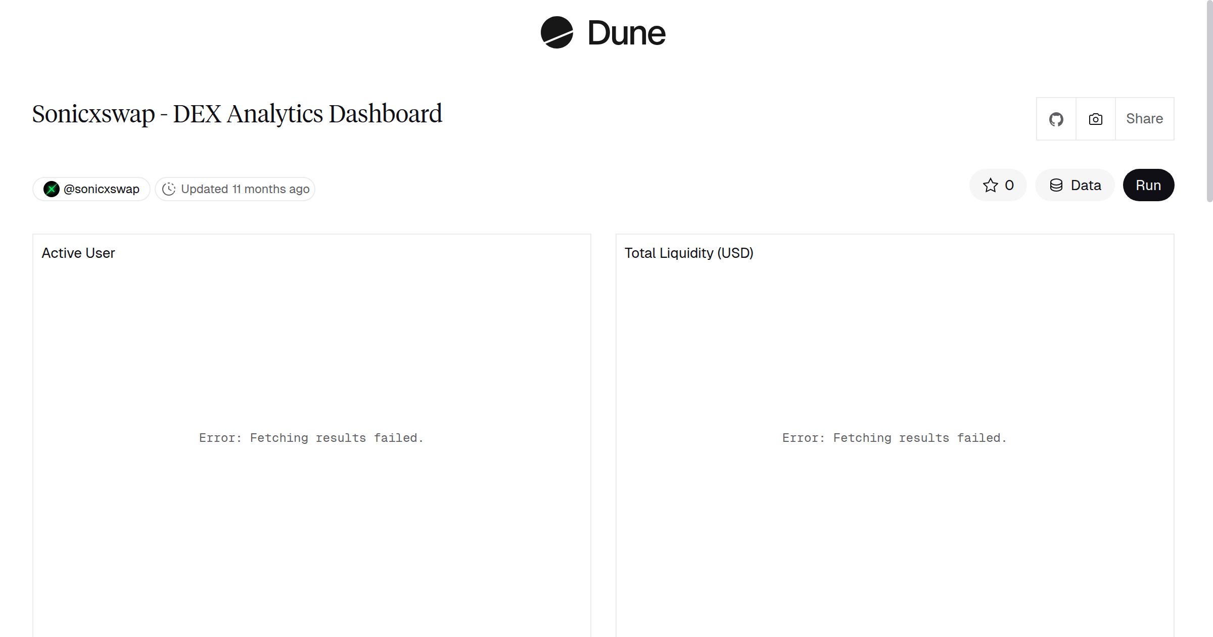 Sonicxswap - DEX Analytics Dashboard